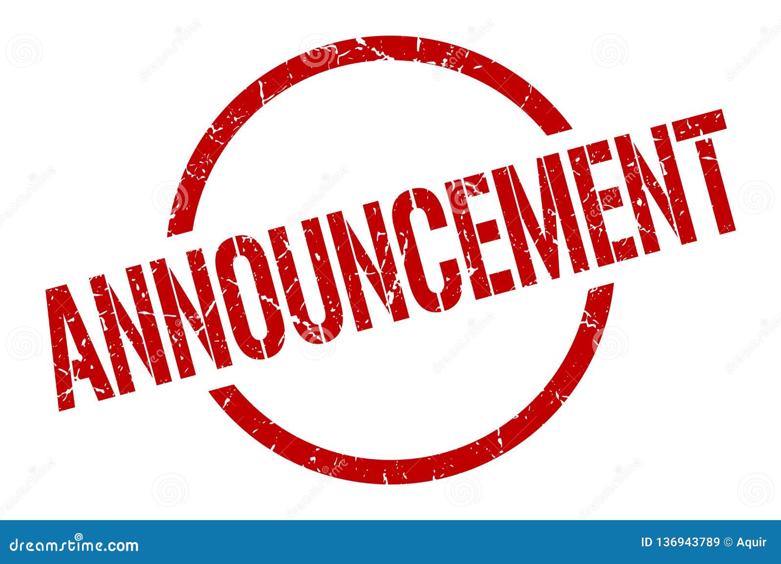 Announcement stamp stock vector. Illustration of scratched - 136943789