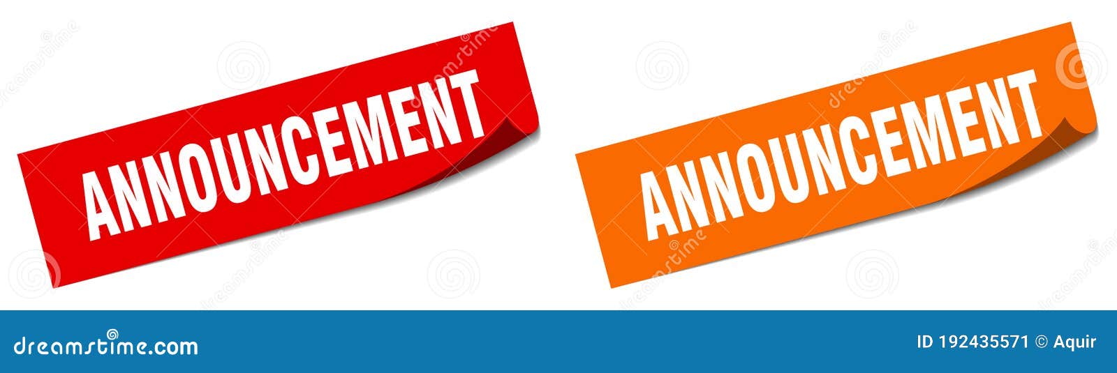 Announcement Sticker. Announcement Sign Set Stock Vector - Illustration ...