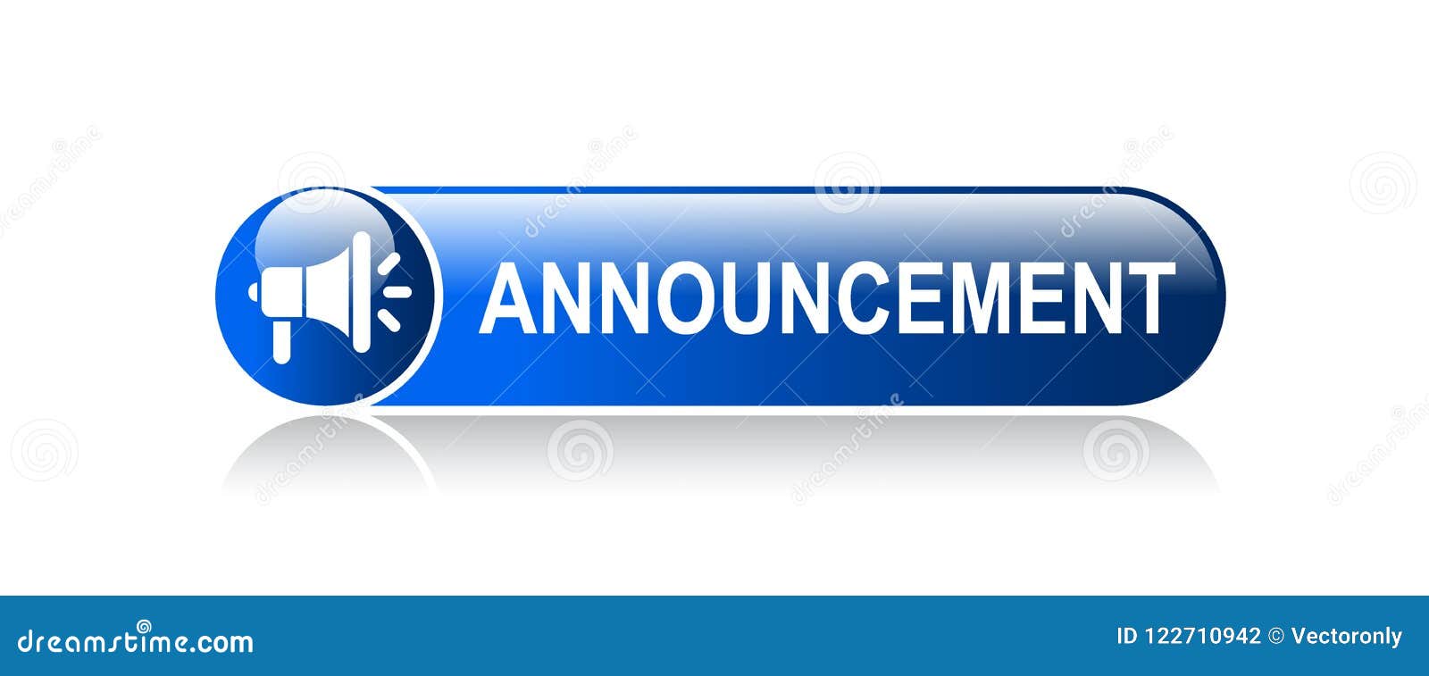 Announcement web button stock illustration. Illustration of ...