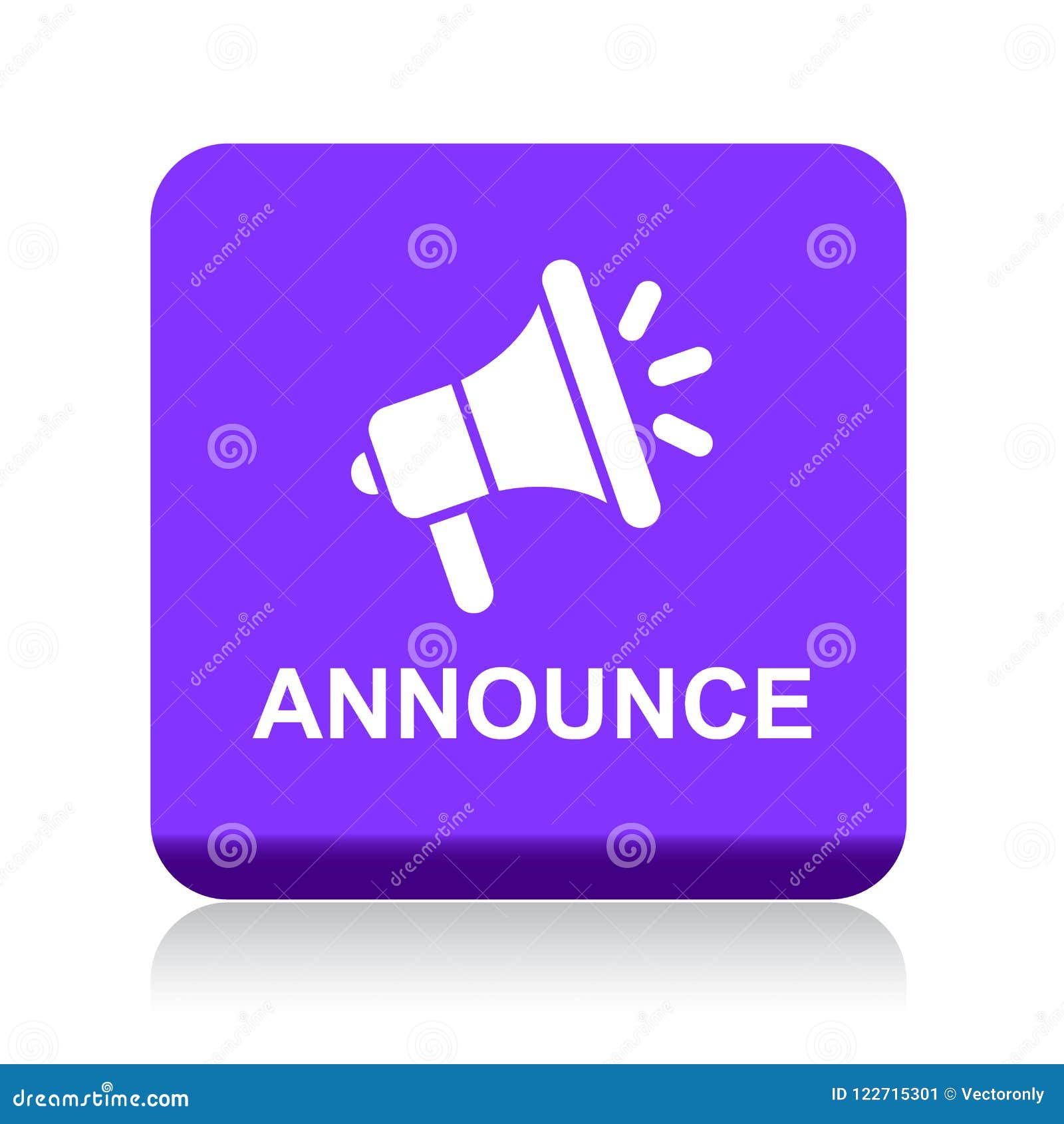 Announce web button stock illustration. Illustration of isolated ...