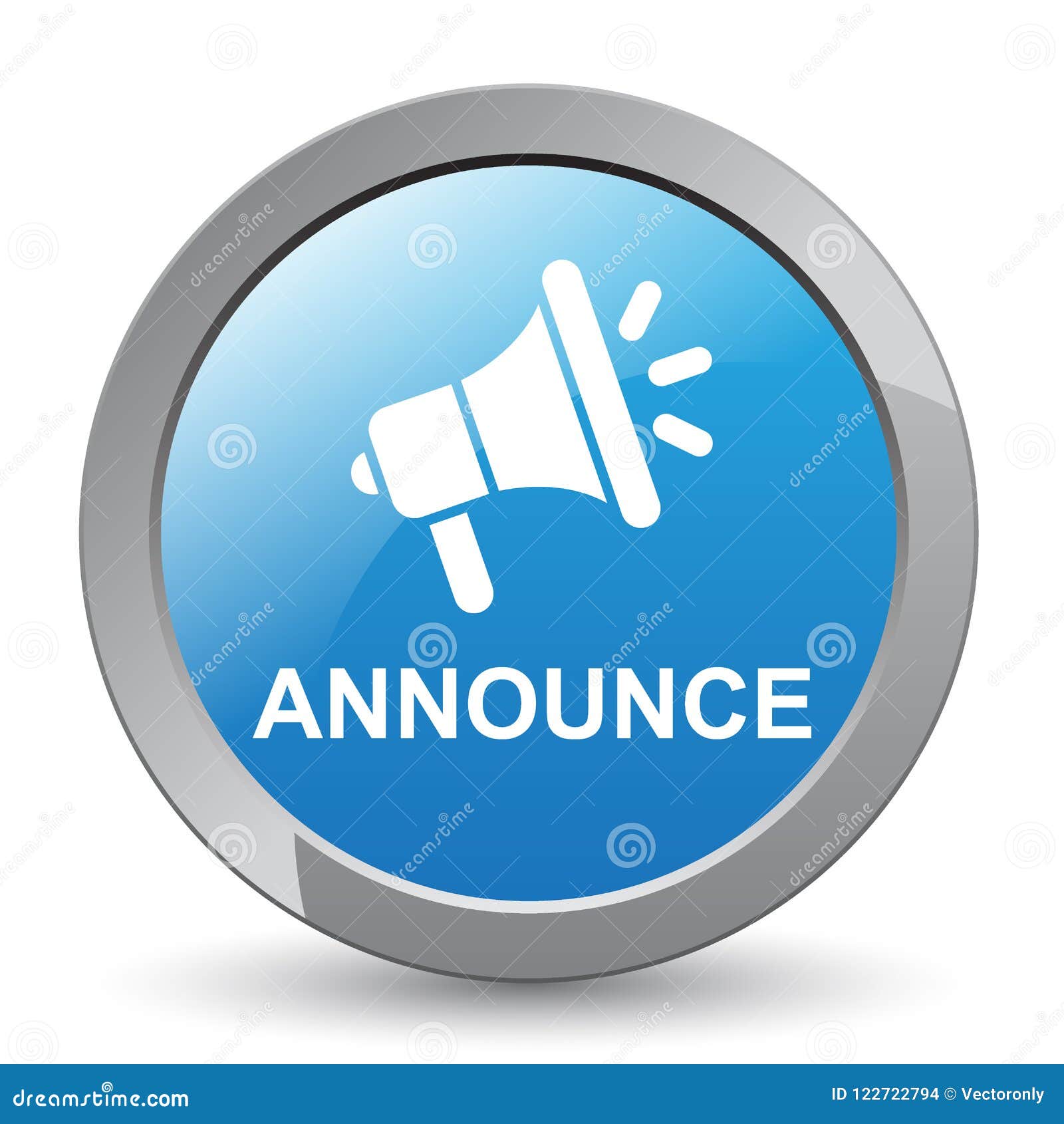 Announce web button stock illustration. Illustration of expression ...