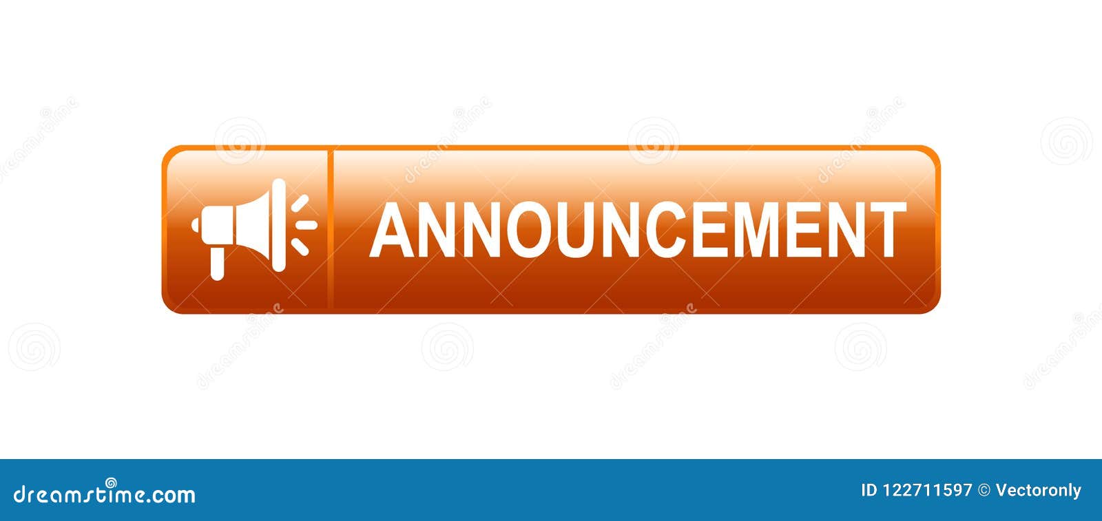 Announcement web button stock illustration. Illustration of caution - 122711597