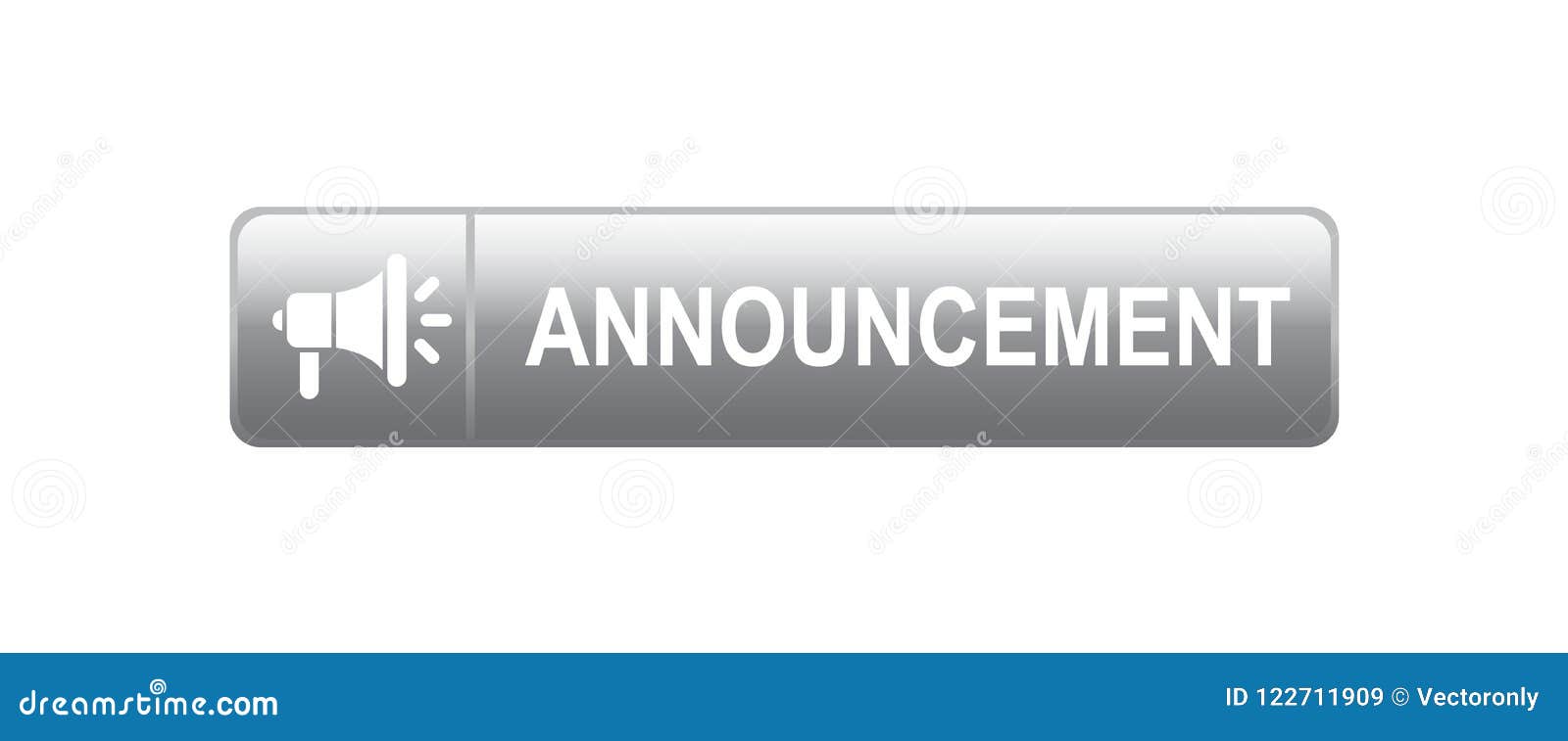 Announcement web button stock illustration. Illustration of megaphone ...
