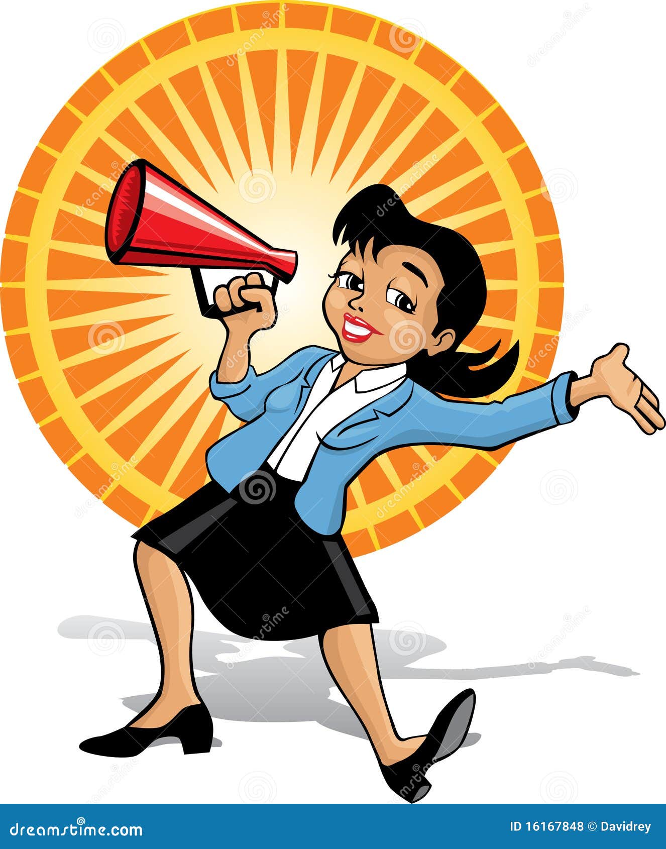 Announcing Woman Vector Illustration | CartoonDealer.com #16167848