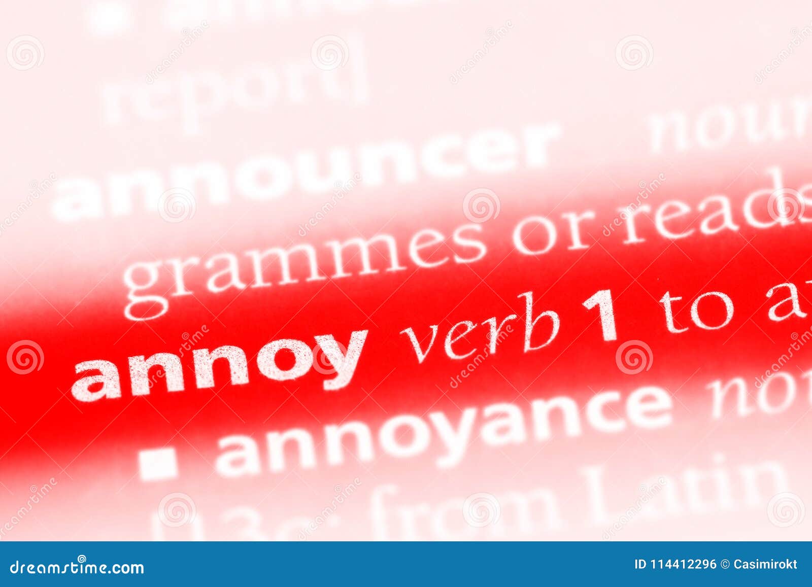 Annoy stock photo. Image of macro, annoy, closeup, dictionary - 114412296