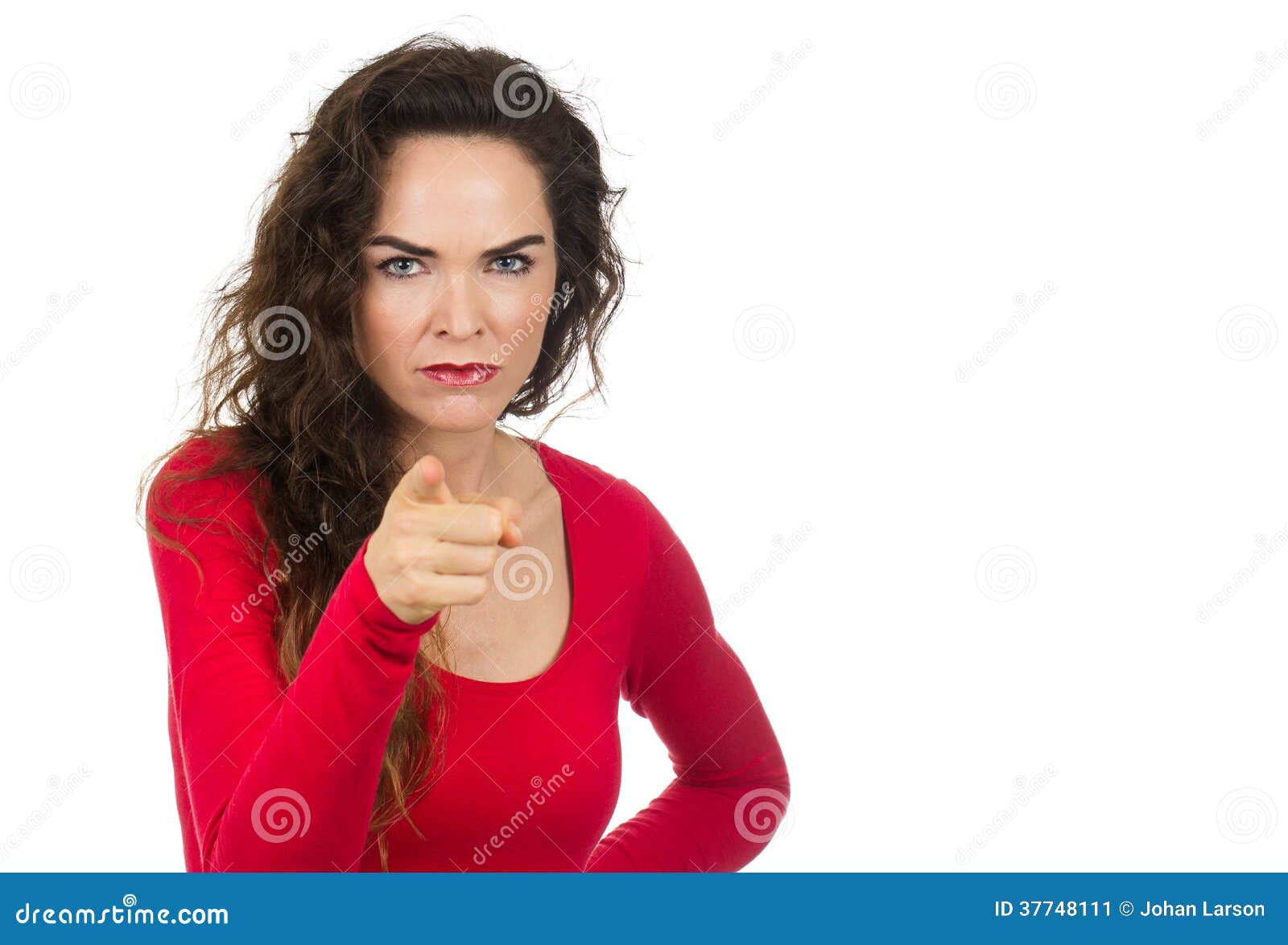 Annoyed Angry Woman Pointing Stock Image - Image of people, beautiful ...