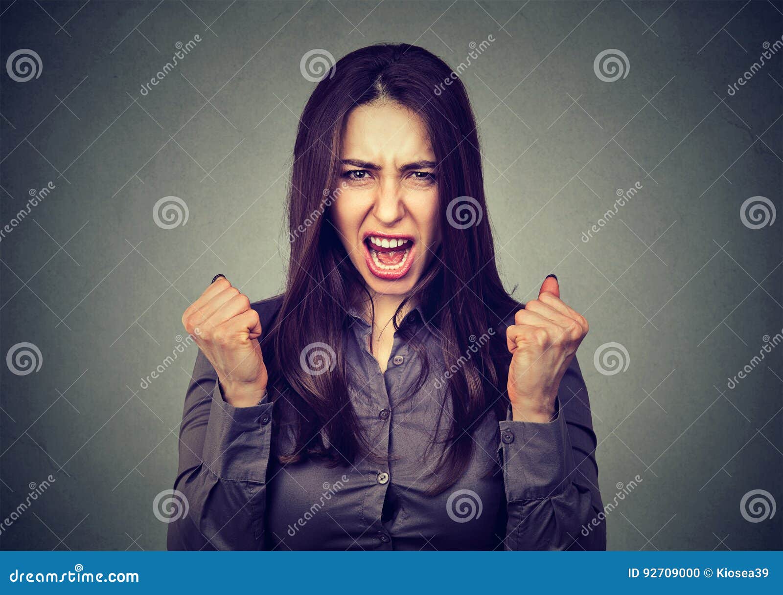 Annoyed Angry Woman Screaming Stock Photo - Image of mood, furious ...