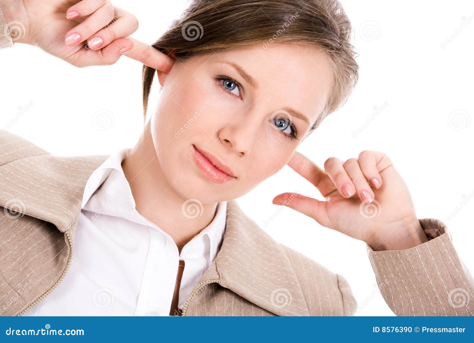 Annoyed female stock photo. Image of hear, looking, lifestyle - 8576390