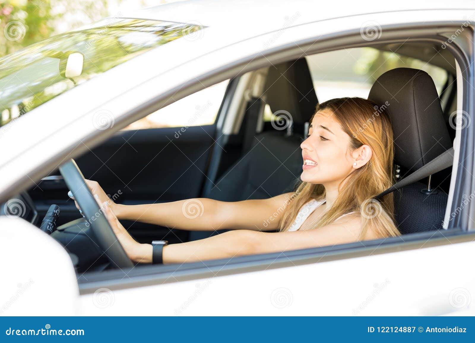 Annoyed Female Driver Honking in Traffic Jam Stock Image - Image of ... Annoyed Female Driver Honking in Traffic Jam Stock Image - Image of ...