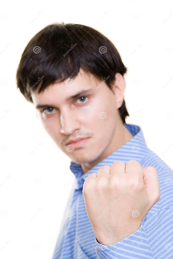 Annoyed man stock image. Image of hand, despair, clench - 1444195
