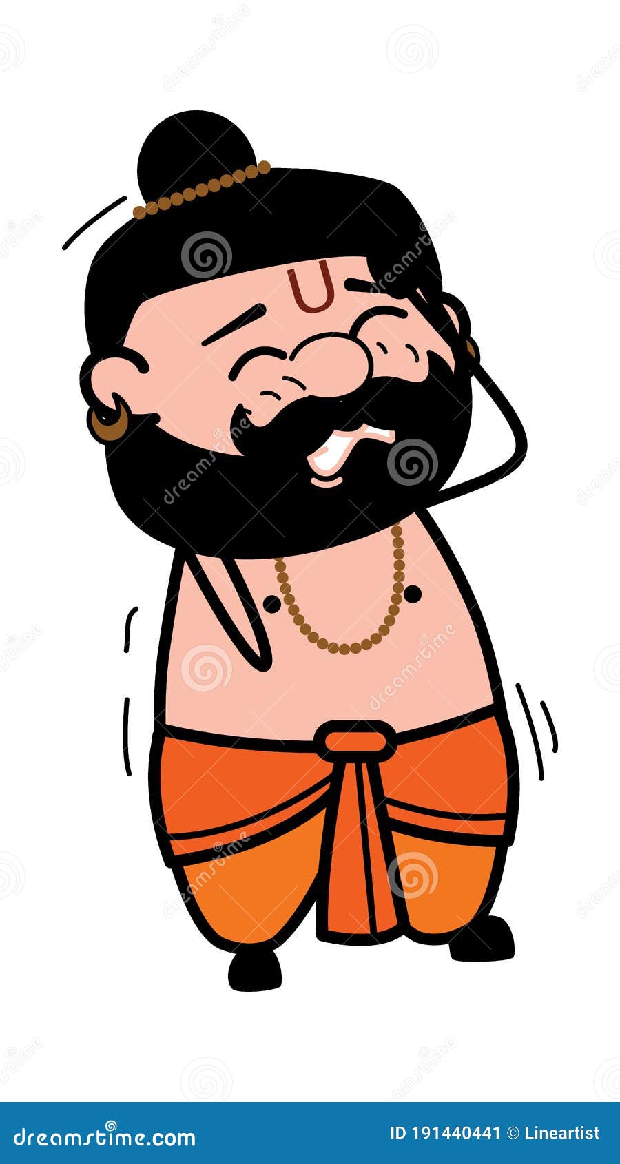 Irritated Pandit Cartoon Illustration | CartoonDealer.com #191444461