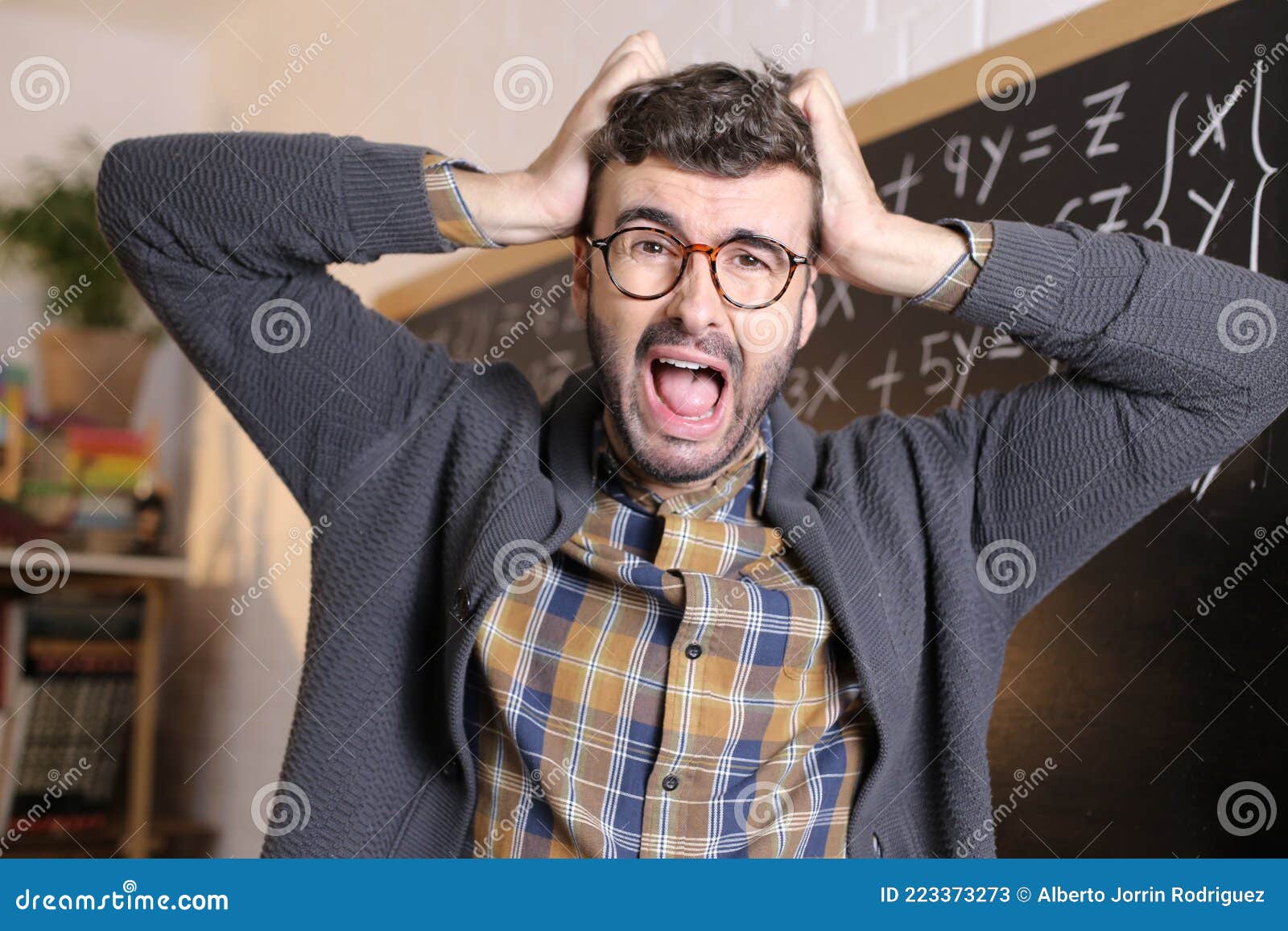 Annoyed Teacher with Extreme Frustration Stock Image - Image of ...