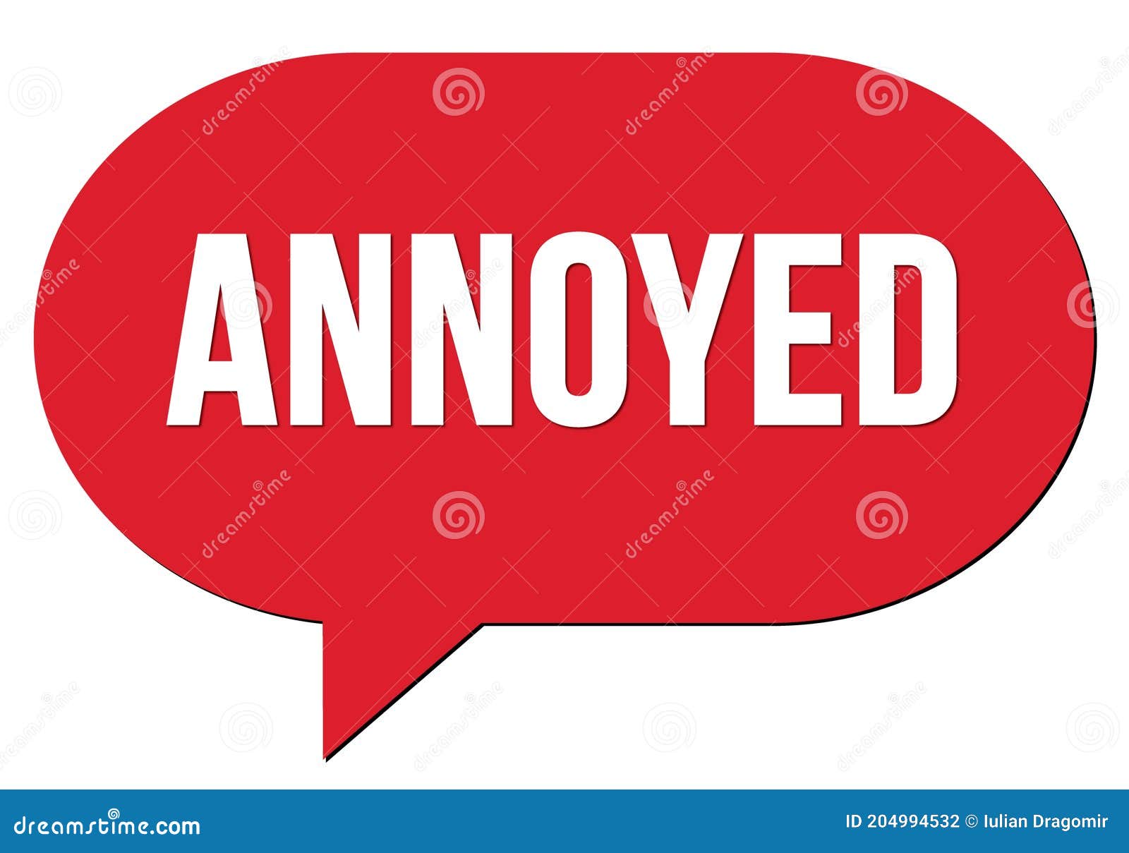 ANNOYED Text Written in a Red Speech Bubble Stock Illustration ...