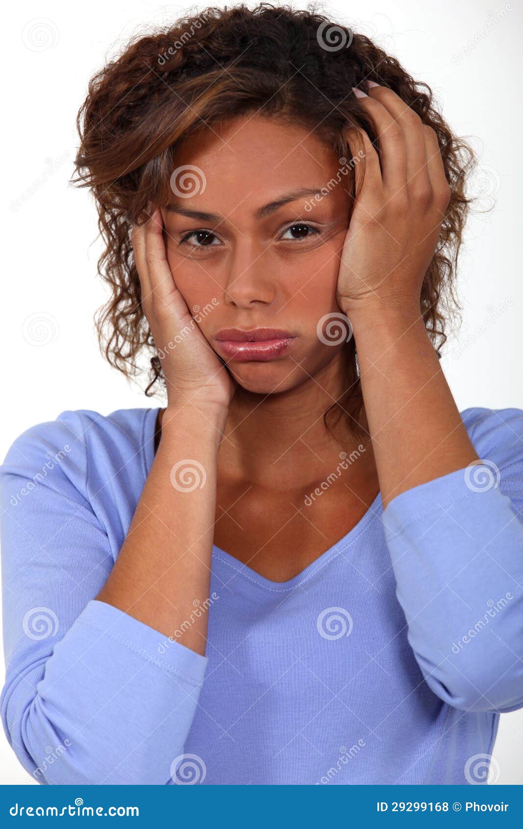 Annoyed woman. stock photo. Image of adult, headache - 29299168