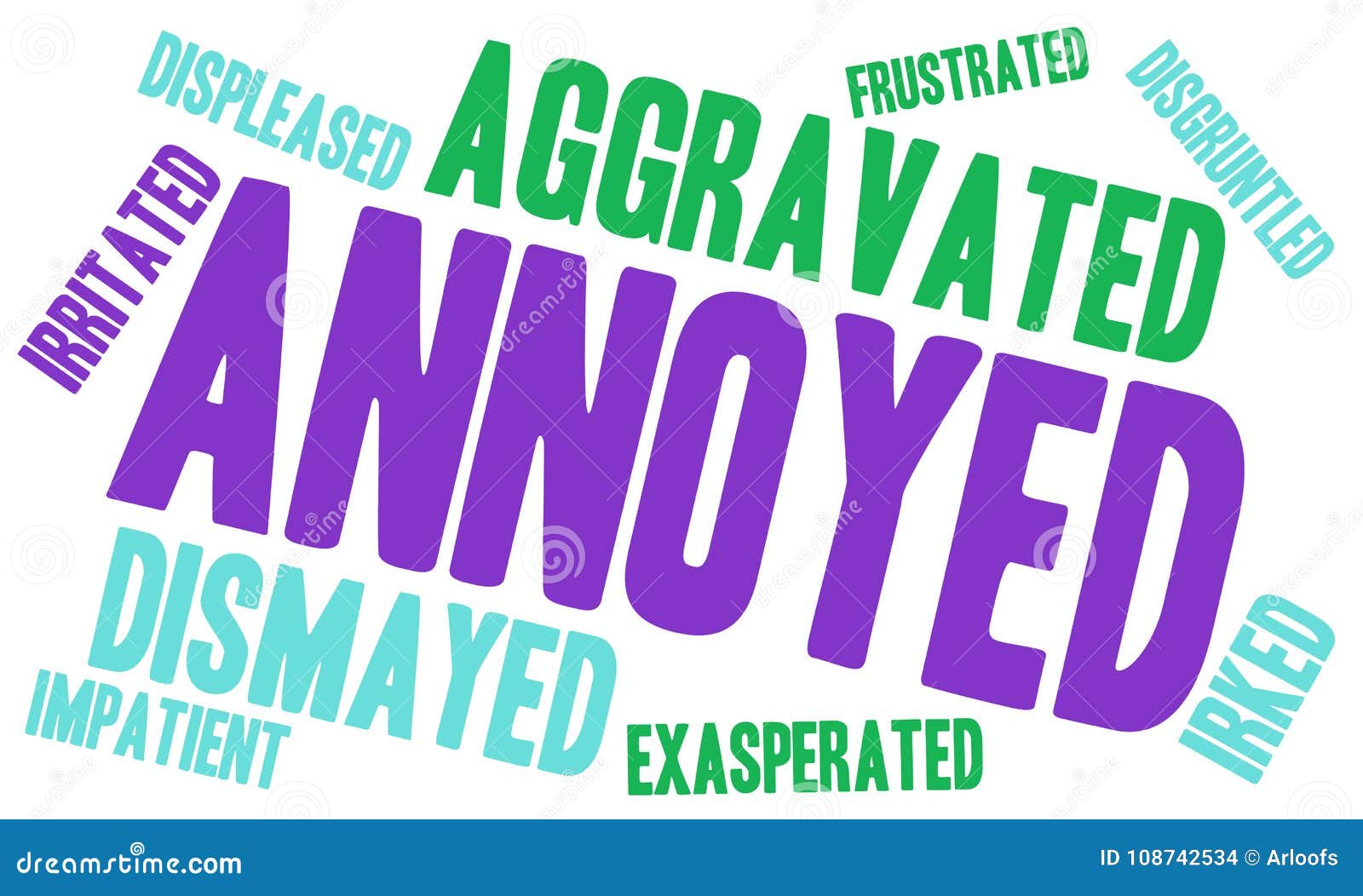 Annoyed Word Cloud stock illustration. Illustration of irritated ...