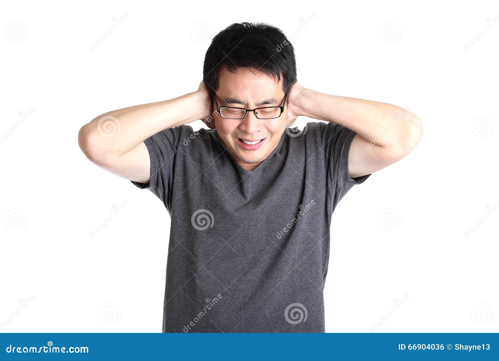 Annoying stock photo. Image of frustrated, ears, isolated - 66904036