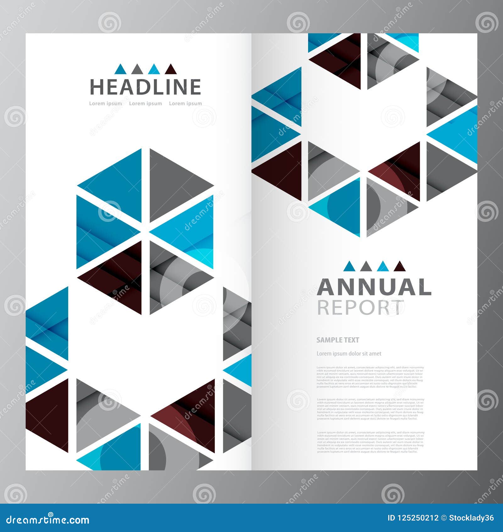 Annual Business Report Colorful Template Stock Vector - Illustration of ...