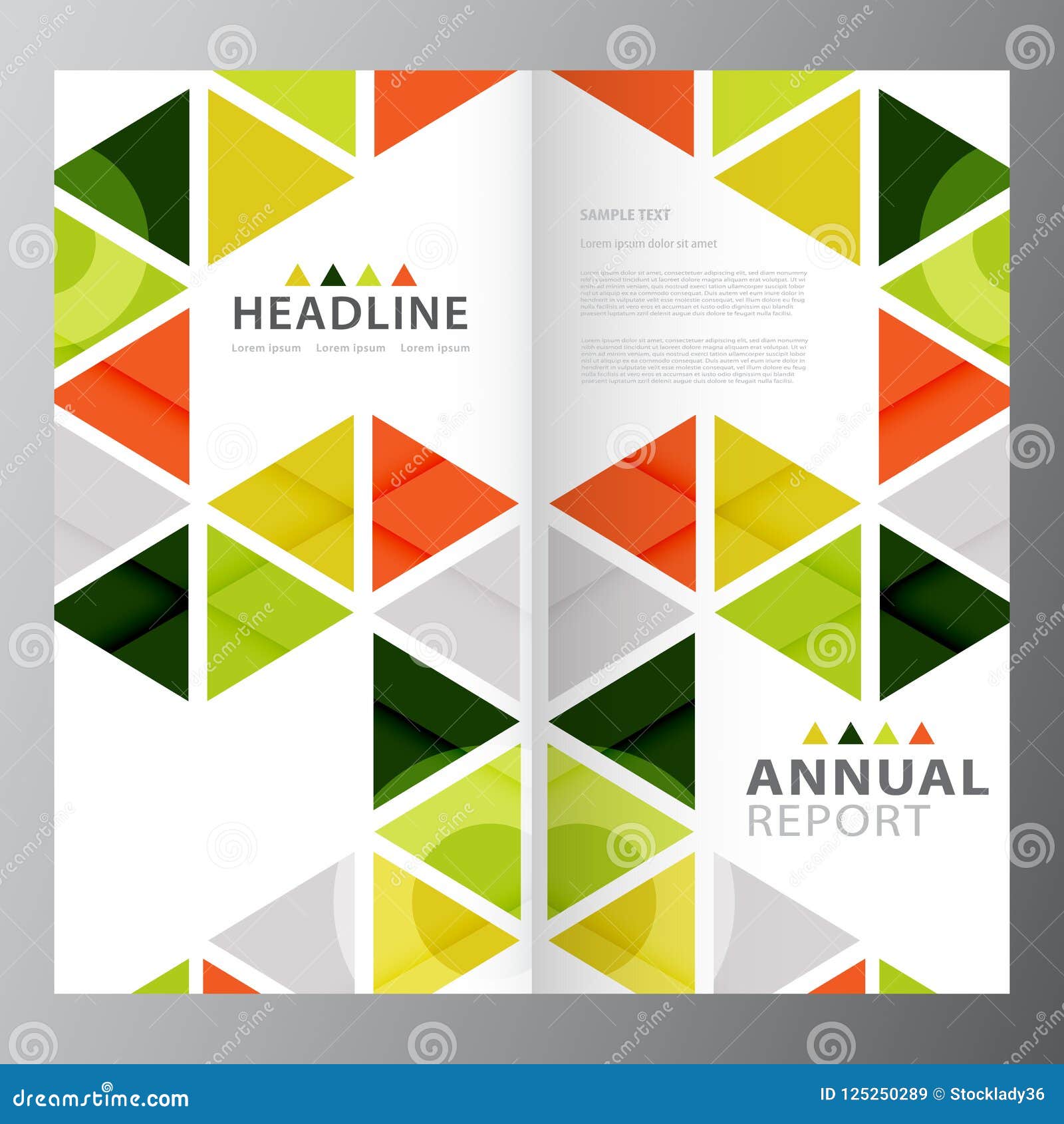 Annual Business Report Colorful Template Stock Vector - Illustration of ...