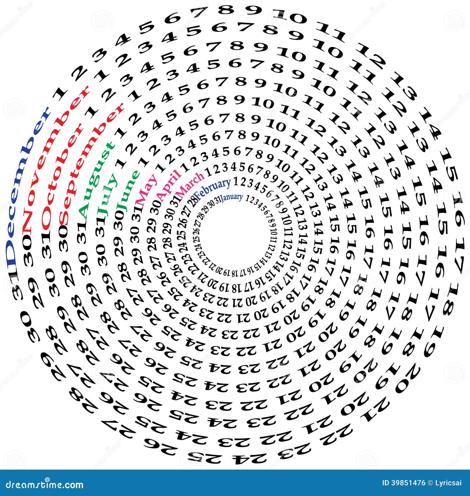 Calendar stock vector. Illustration of month, office - 39851476