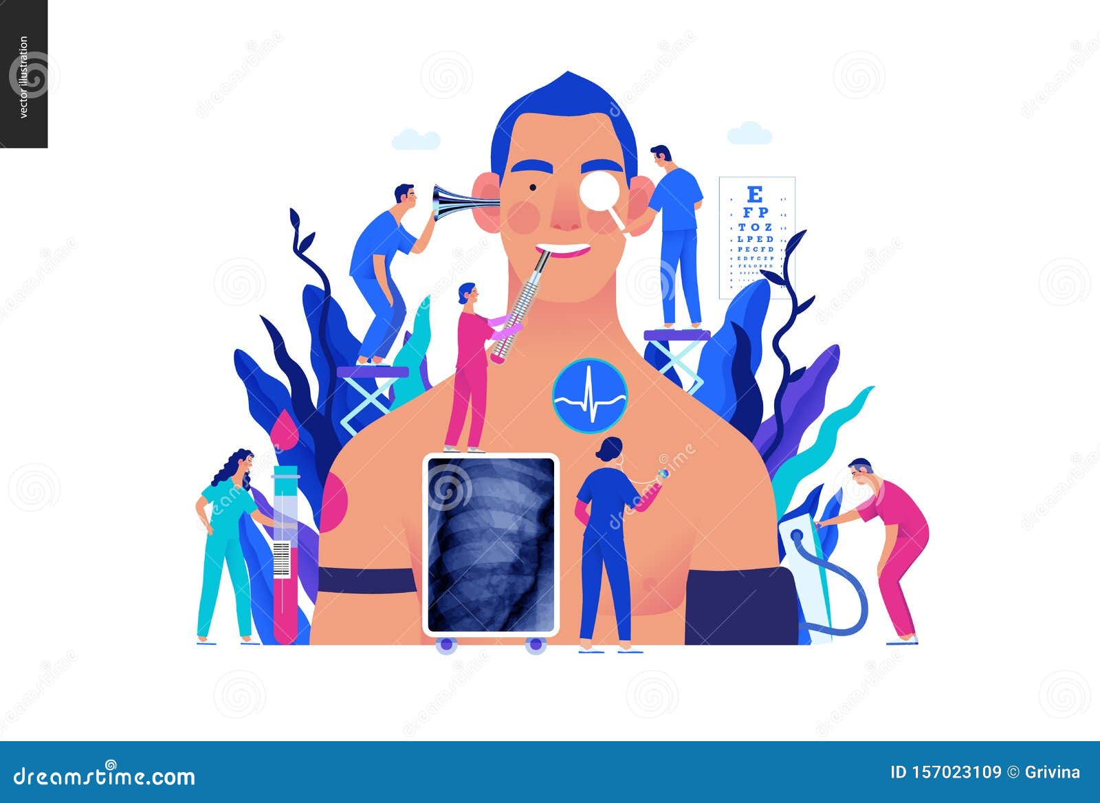 Examing, Test, Writing Man At Desk Line Icon Concept. Examing, Test ... Examing, Test, Writing Man At Desk Line Icon Concept. Examing, Test ...