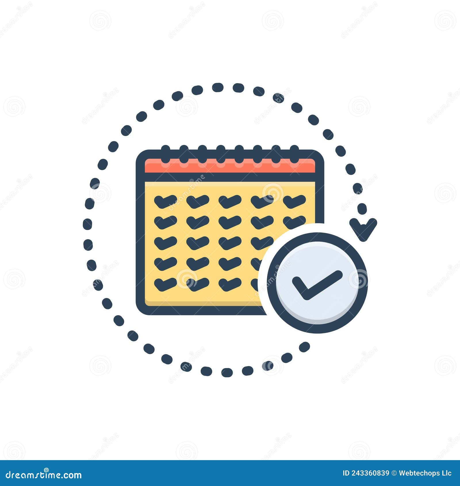 Color Illustration Icon for Annual, Yearly and Per Annum Stock Vector ...