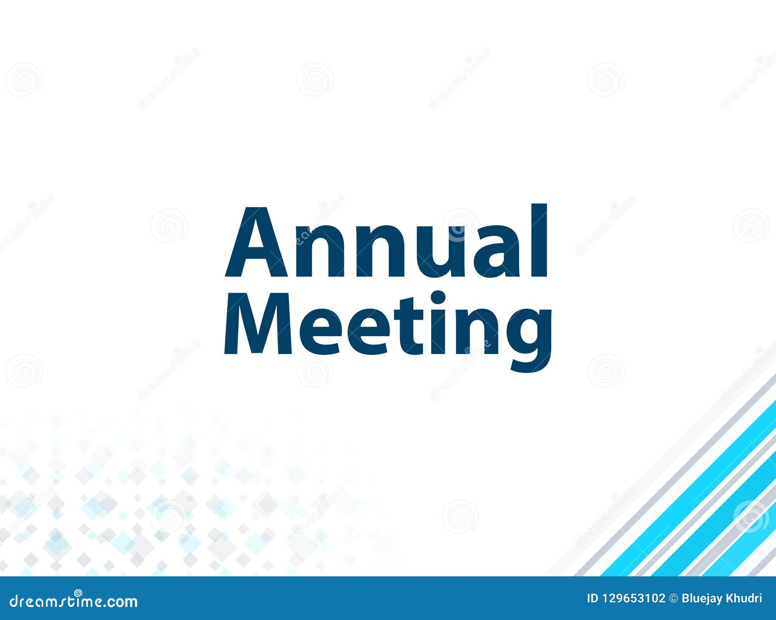 Annual Meeting Modern Flat Design Blue Abstract Background Stock ...