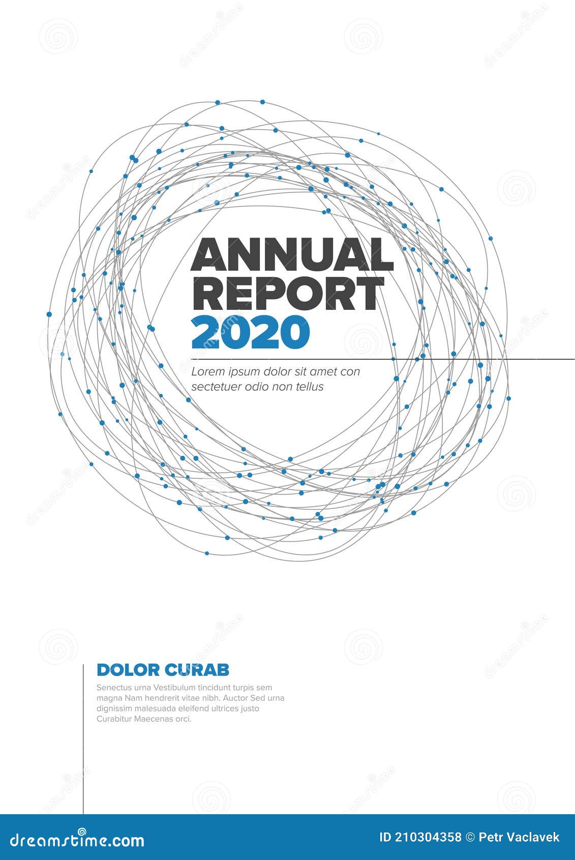 Annual Minimalistic Report Cover Template Stock Vector - Illustration ...