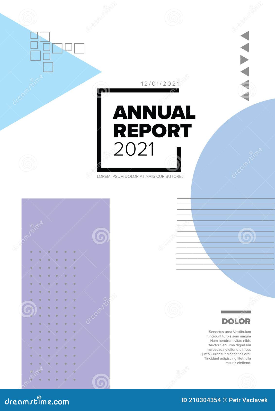 Annual Minimalistic Report Cover Template Stock Vector - Illustration ...