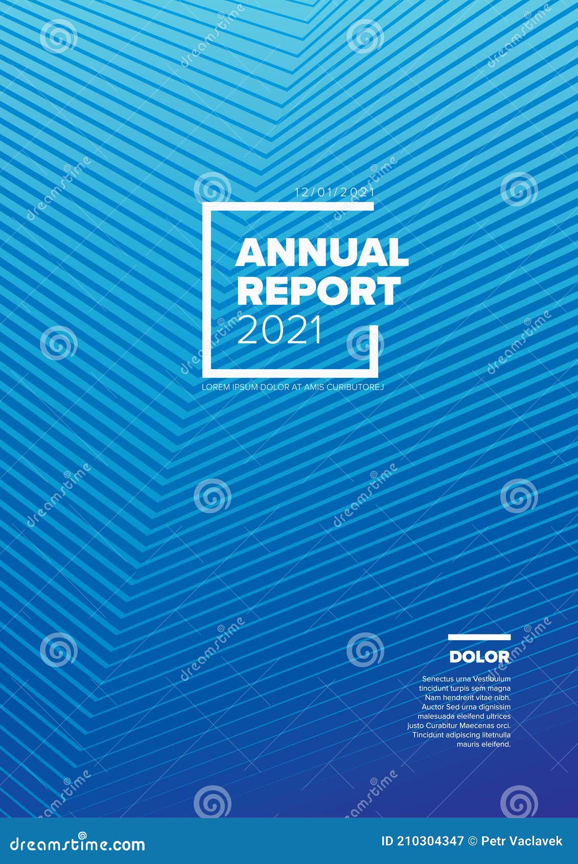 Annual Minimalistic Report Cover Template Stock Vector - Illustration ...