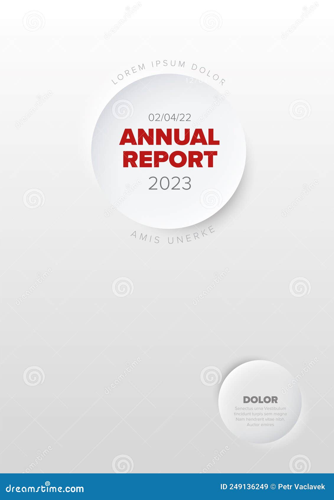 Annual Minimalistic Report Cover Template Stock Vector - Illustration ...