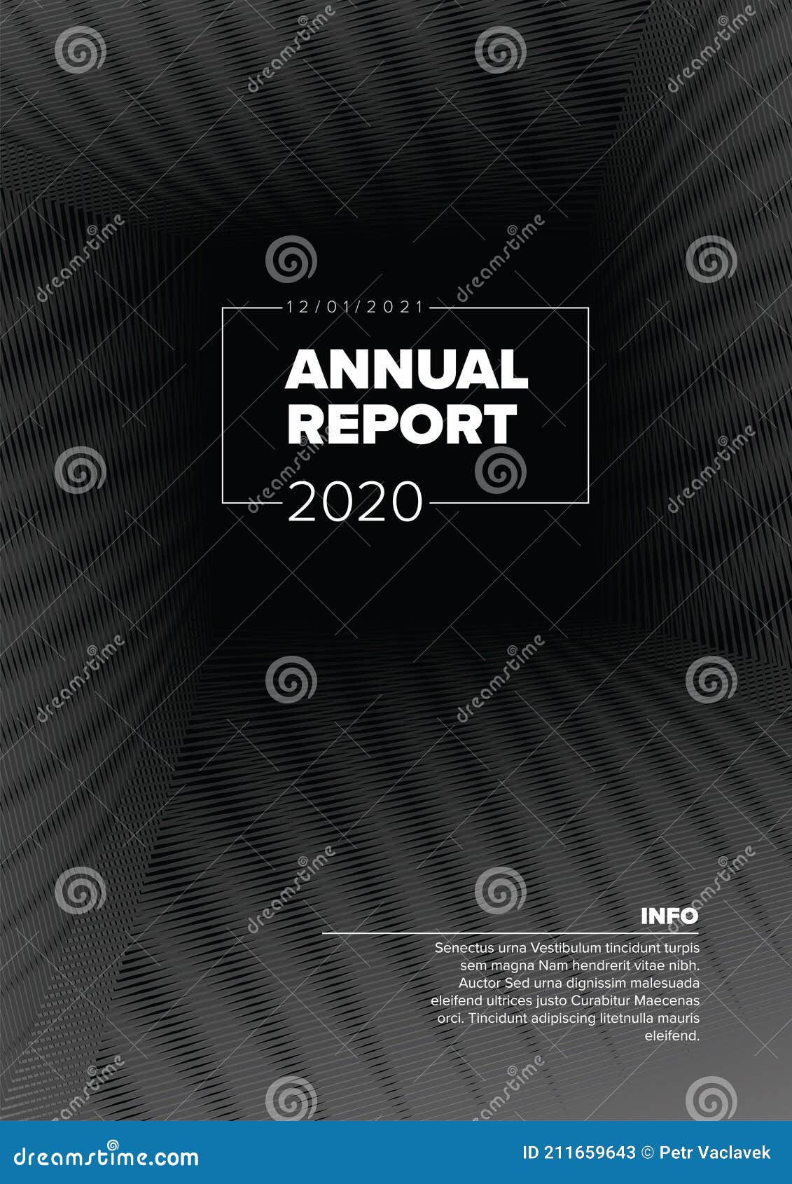 Annual Minimalistic Report Cover Template Stock Vector - Illustration ...