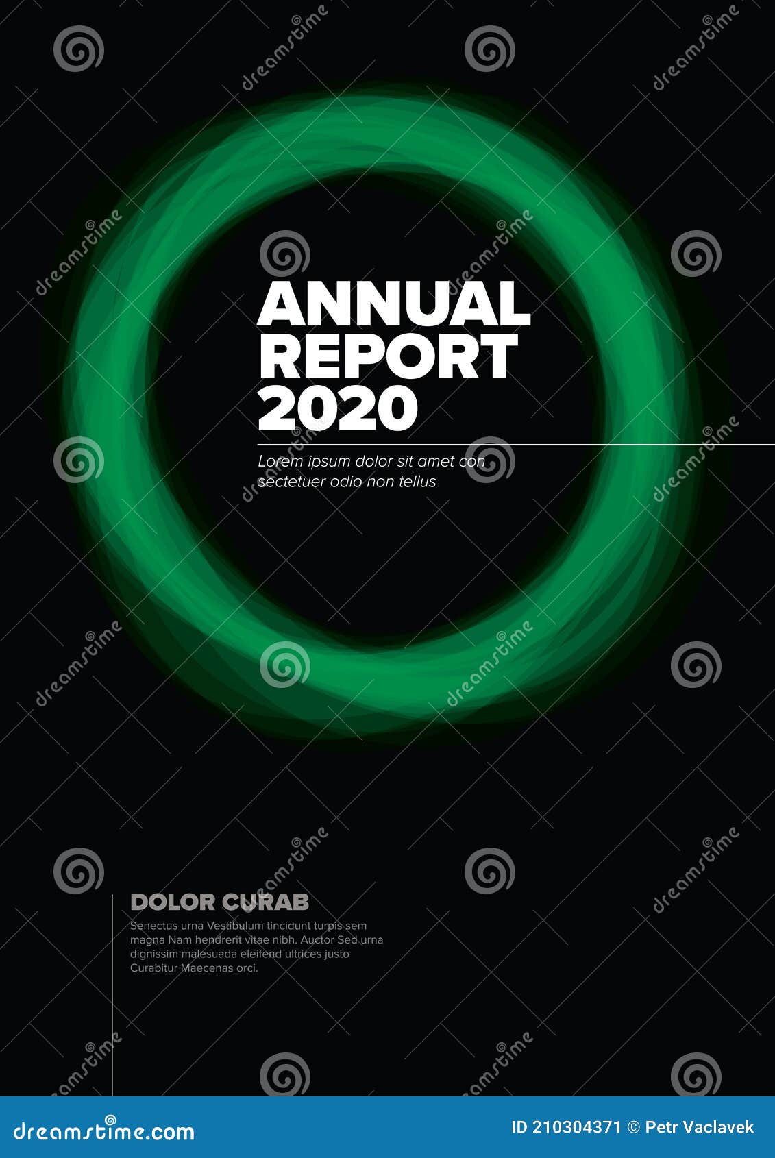 Annual Minimalistic Report Cover Template Stock Vector - Illustration ...