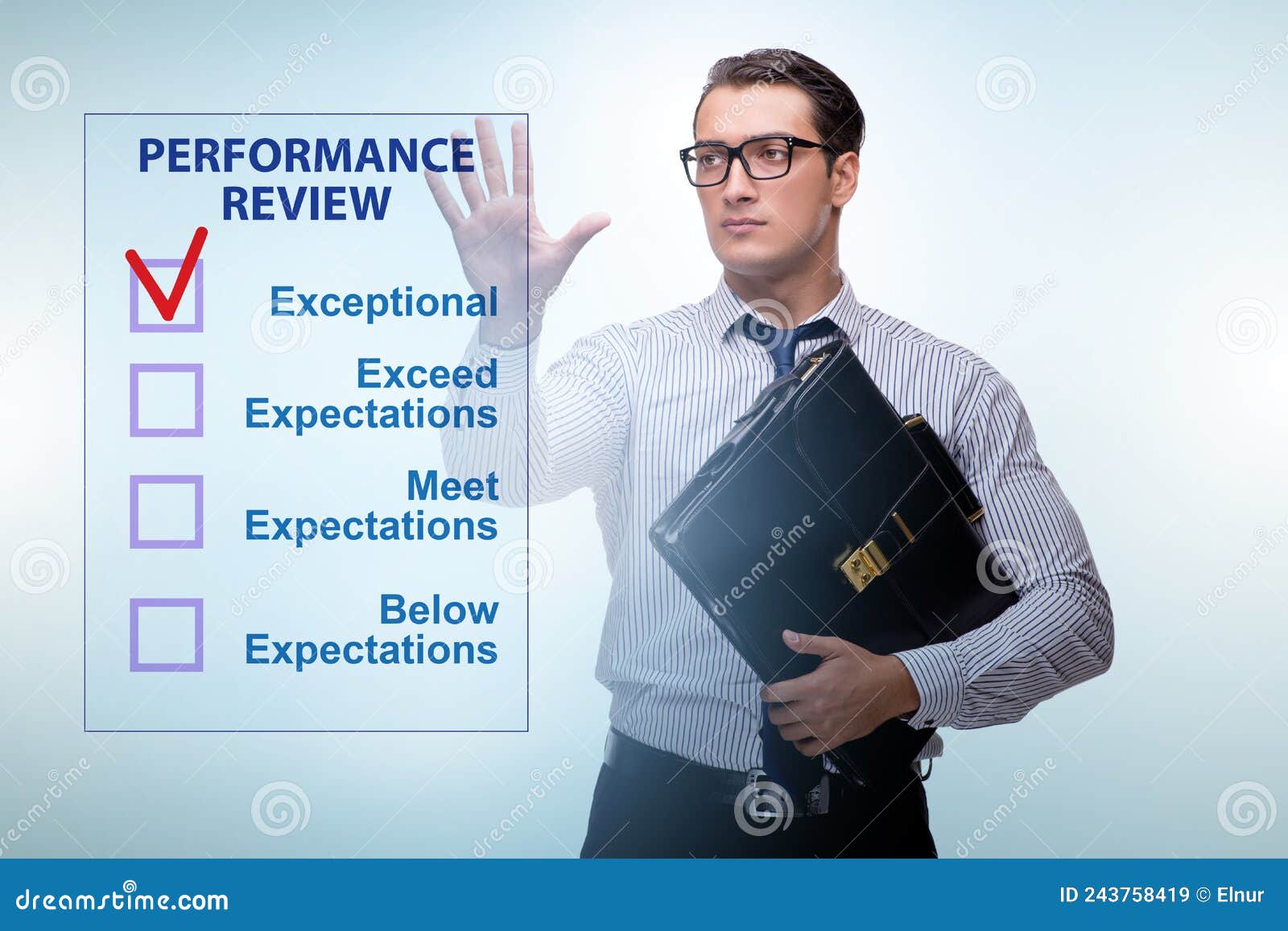 Annual Performance Review Concept with Businessman Stock Image - Image ...