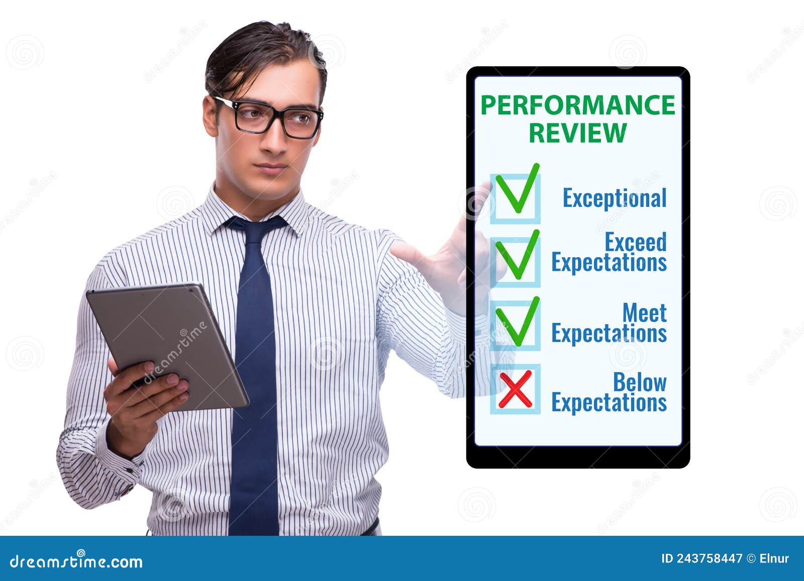 Annual Performance Review Concept with Businessman Stock Image - Image ...