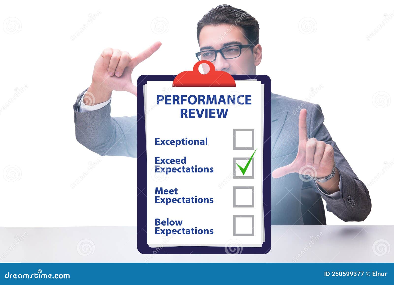 Annual Performance Review Concept with Businessman Stock Image - Image ...