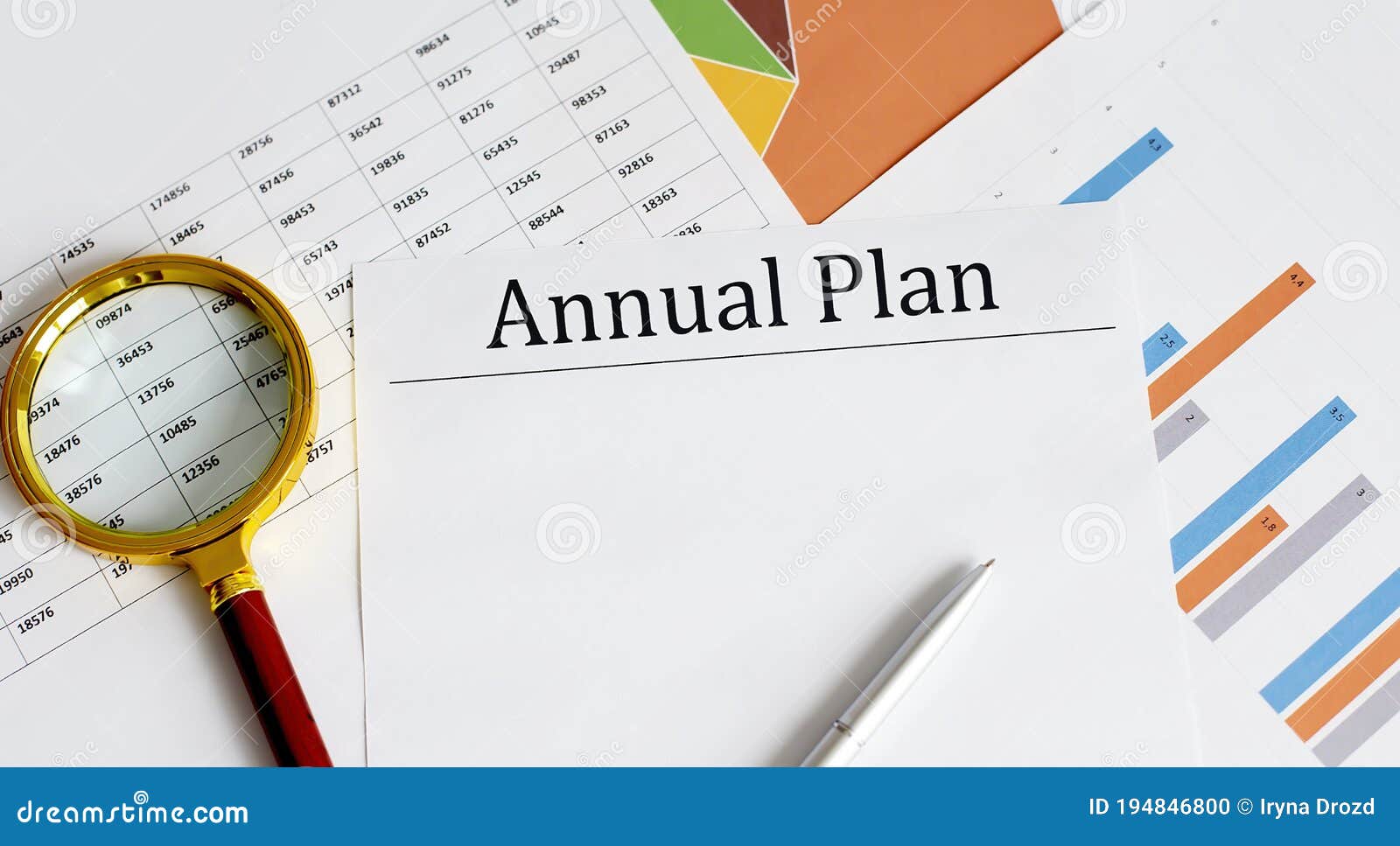 ANNUAL PLAN Written on Paper with Office Tools Stock Photo - Image of ...