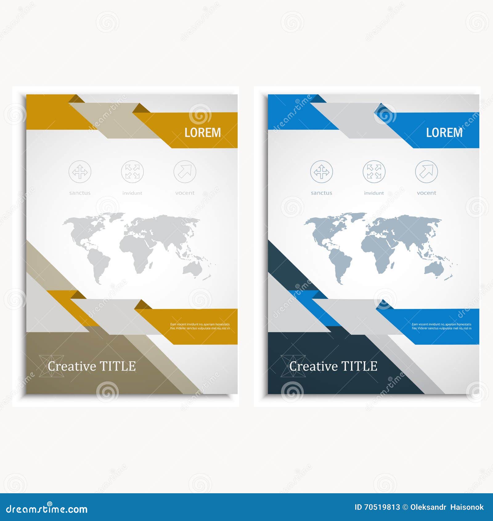 Annual Report Brochure Flyer Design Template Vector, Map Design, Cover ...