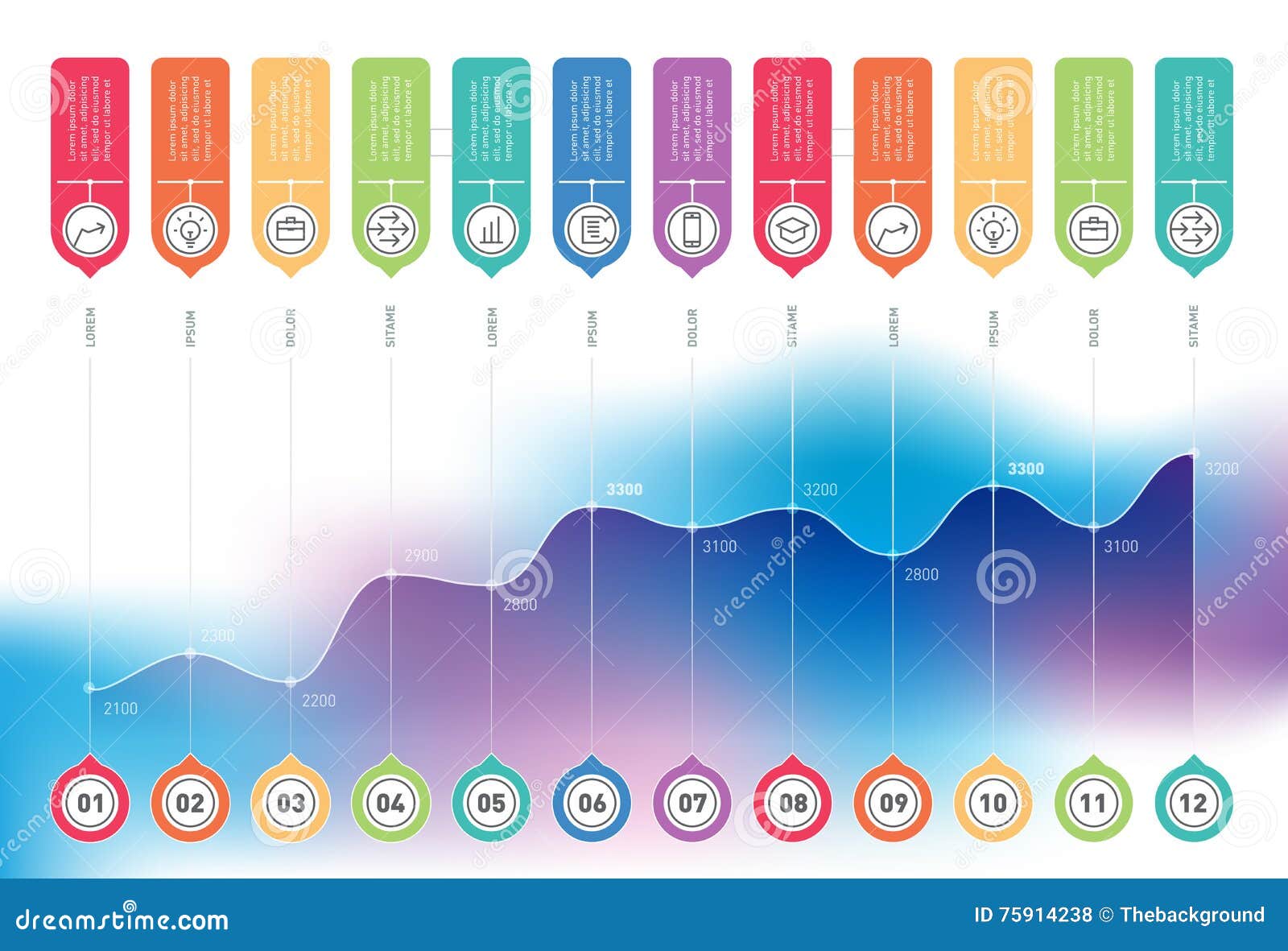 Annual Report. Business Chart Graph of Increase Stock Vector ...