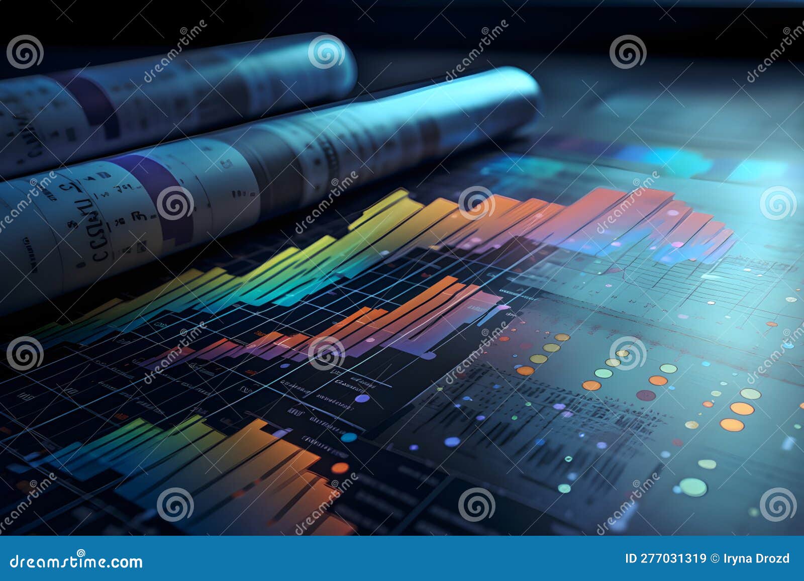 Annual Report,business Concept , Graph, Paper, Virtual , Data ...