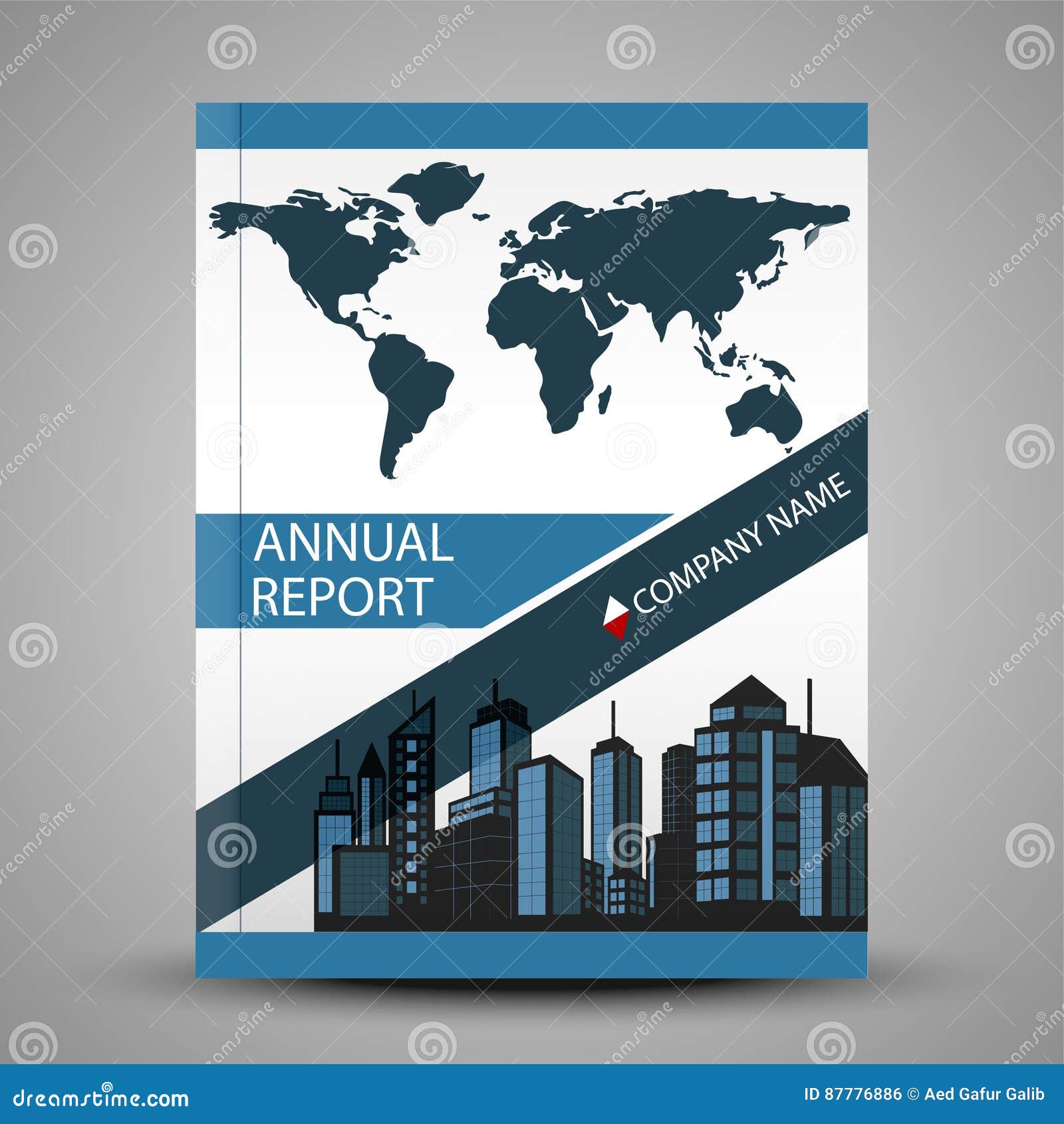 Annual Report Cover in Abstract Design Stock Vector - Illustration of ...