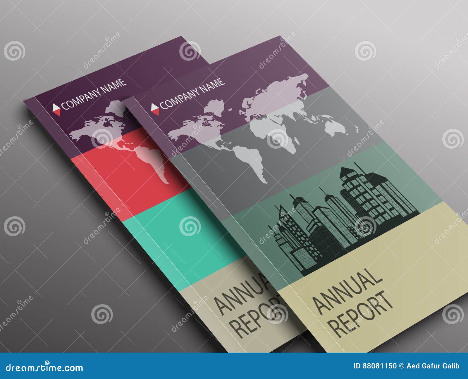 Annual Report Cover in Abstract Design Stock Vector - Illustration of ...