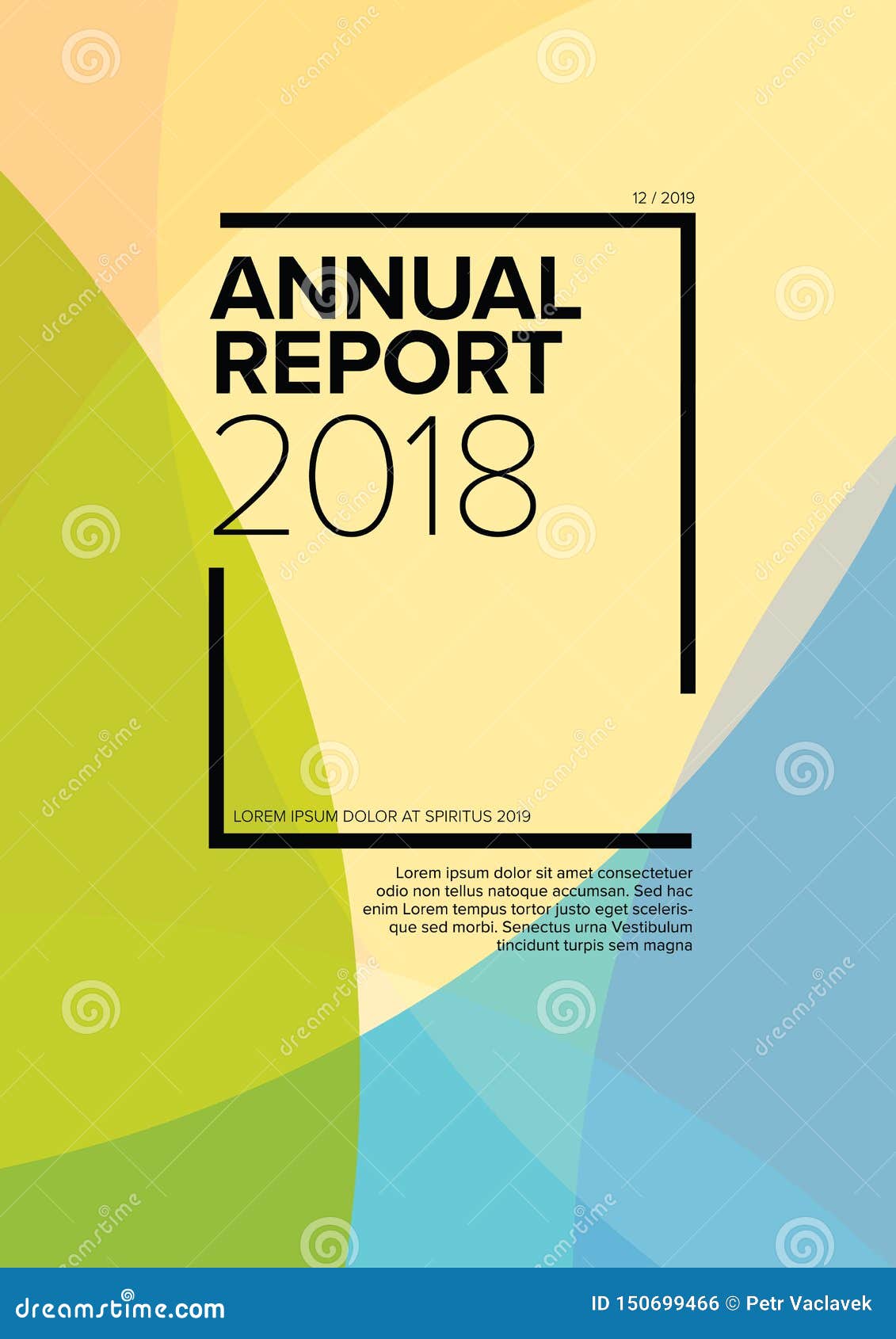 Annual Report Cover Template Stock Illustration - Illustration of fresh ...