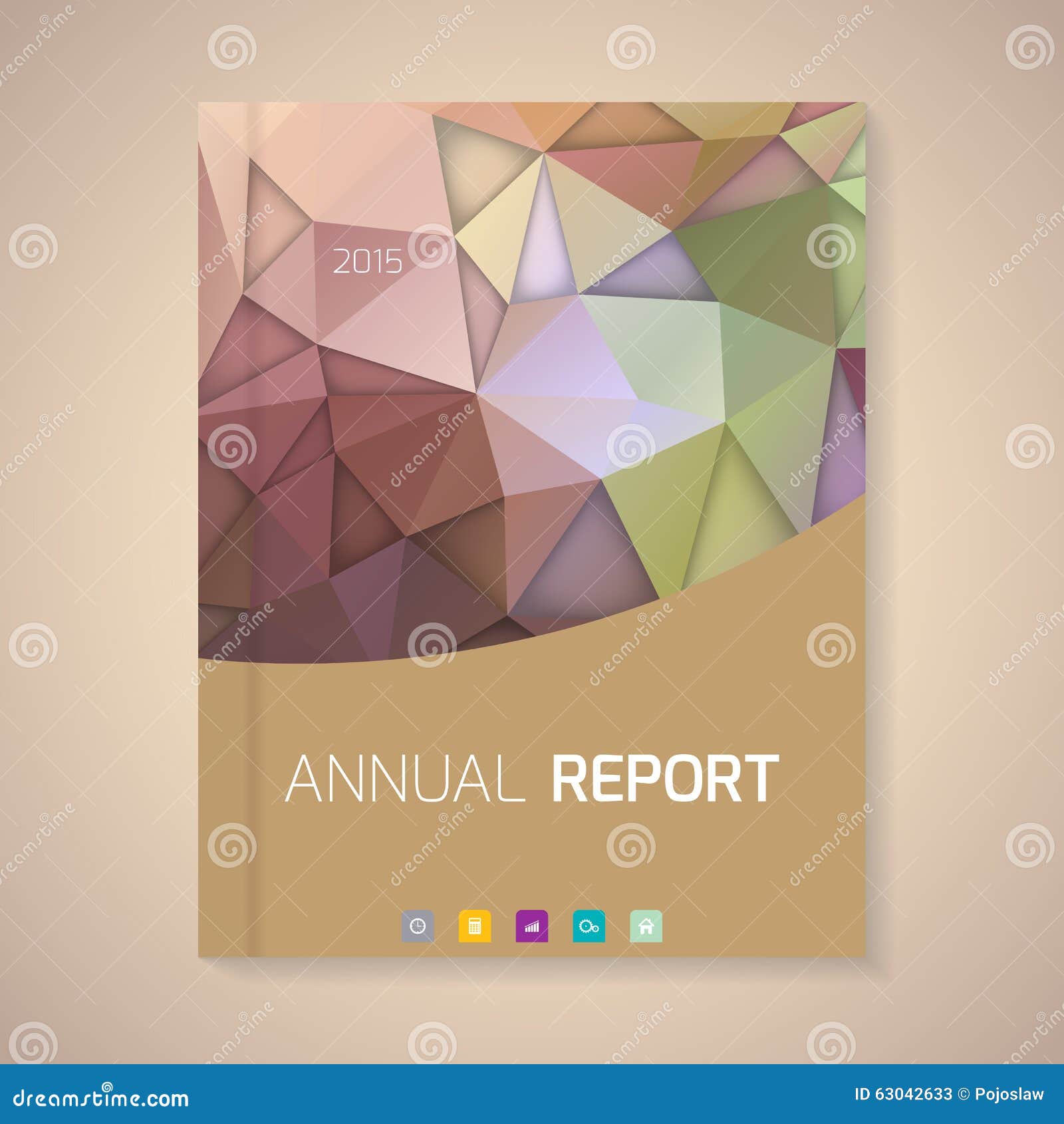 Annual Report Cover Vector Illustration Stock Vector - Illustration of ...