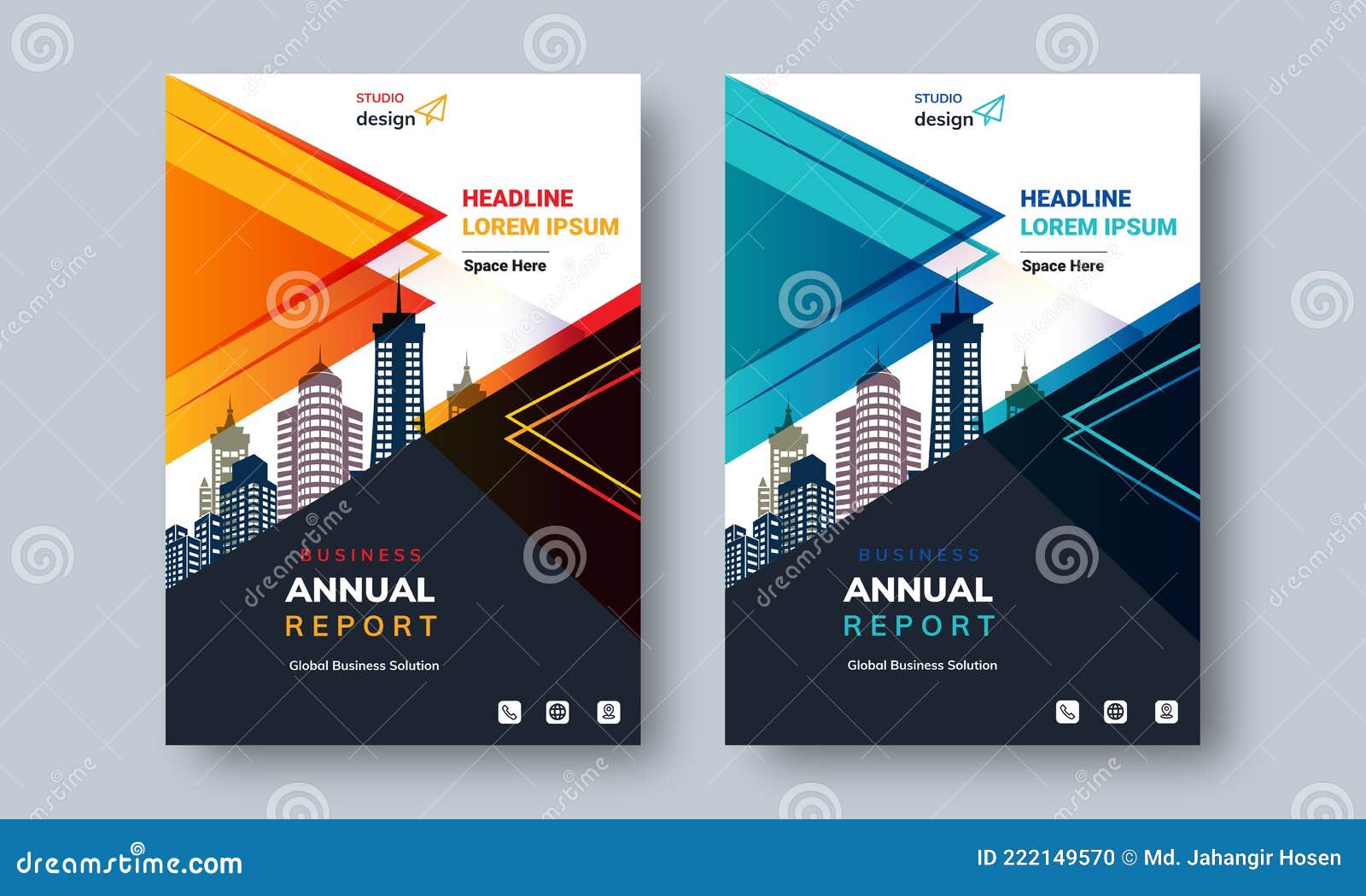 Annual Report Design Layout Template Multipurpose Use for Any Project ...
