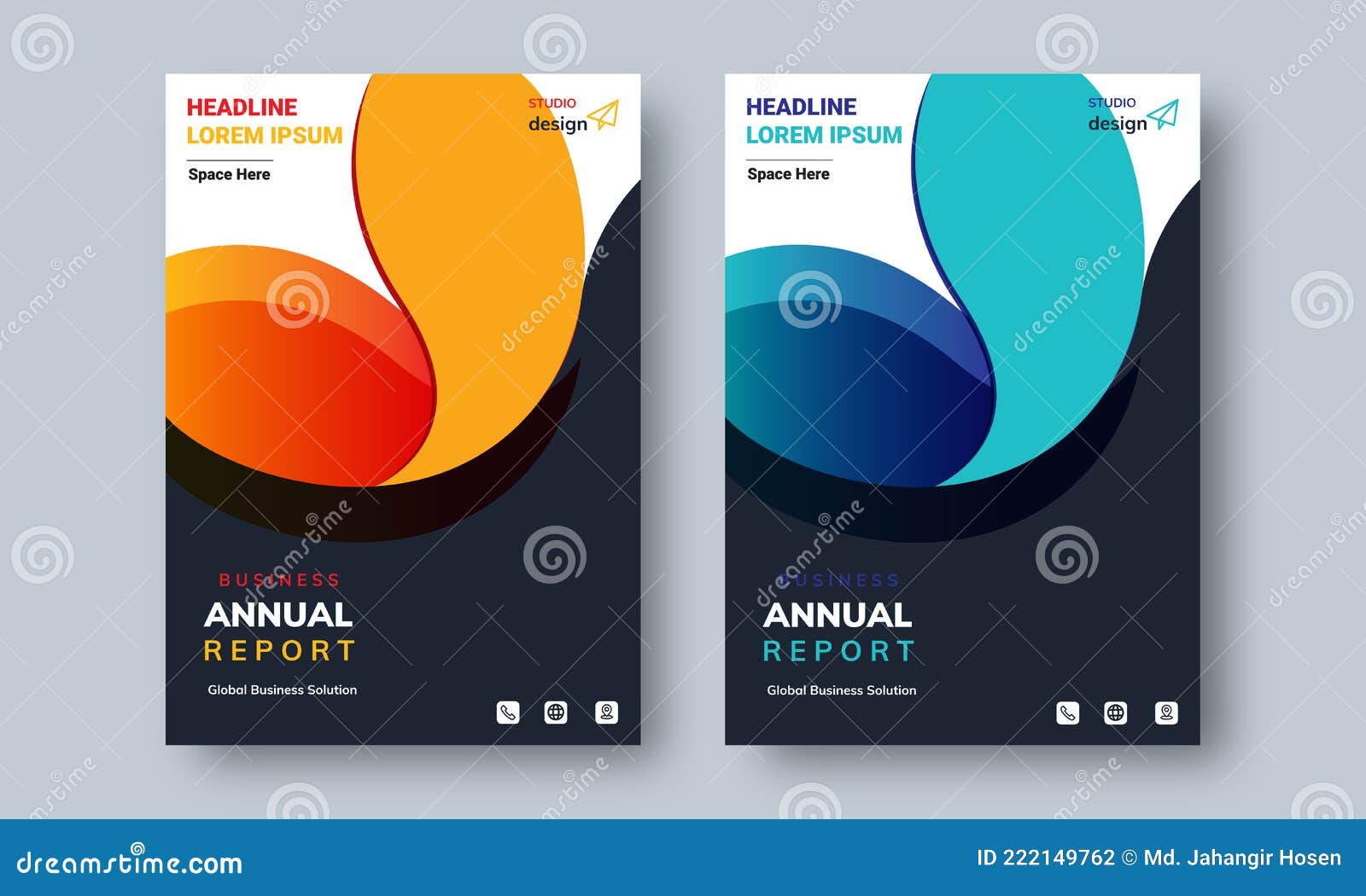 Annual Report Design Layout Template Multipurpose Use for Any Project ...
