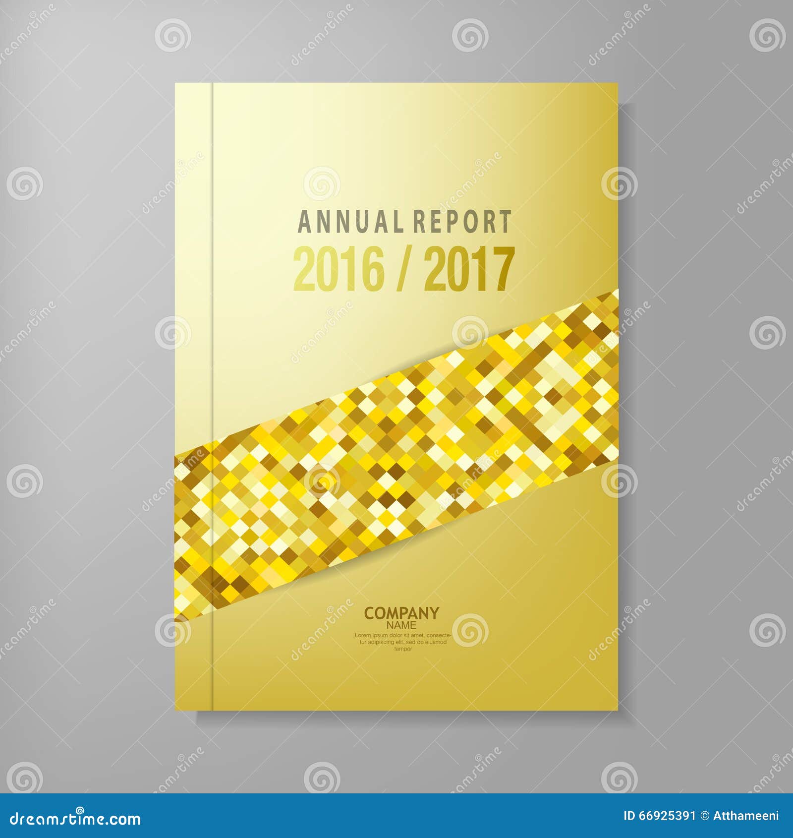 Annual Report Gold Cover Template Vector Design Stock Vector ...