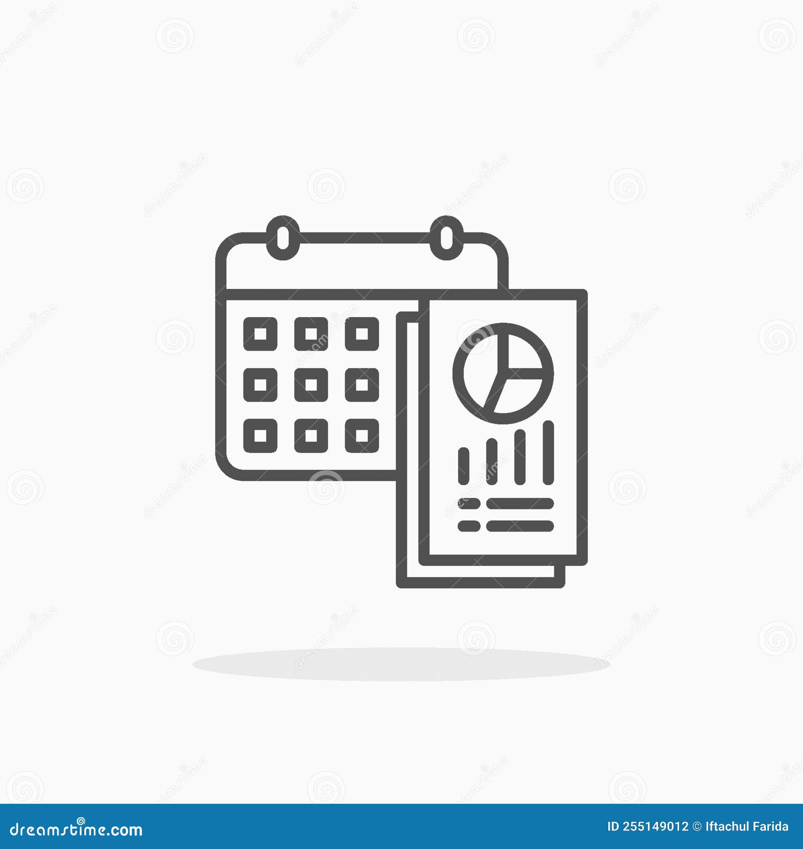 Annual Report Icon Outline Style Stock Vector - Illustration of ...