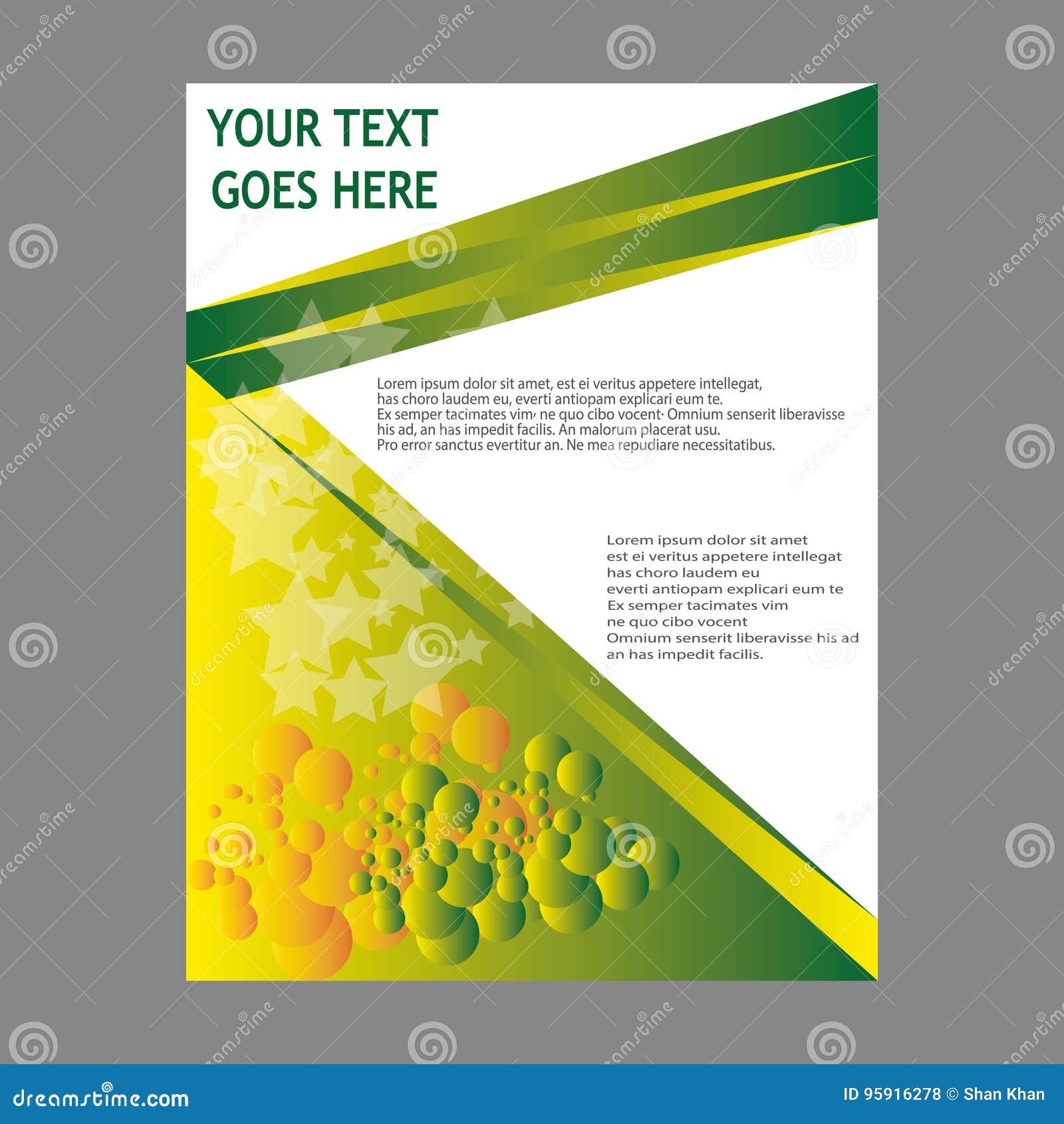 Annual Report Leaflet Brochure Flyer Template Design Stock Illustration