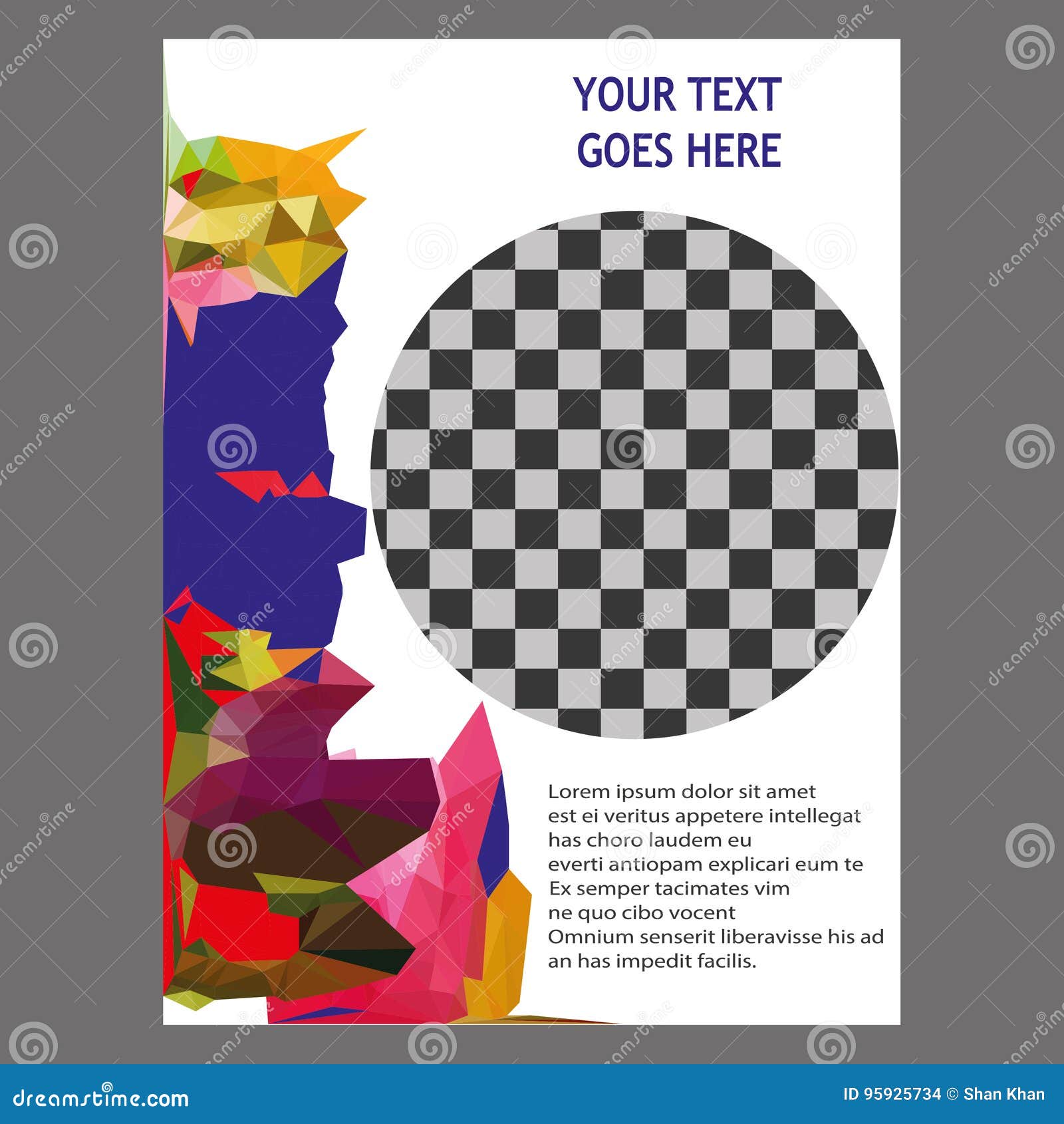 Annual Report Leaflet Brochure Flyer Template Design Stock Illustration