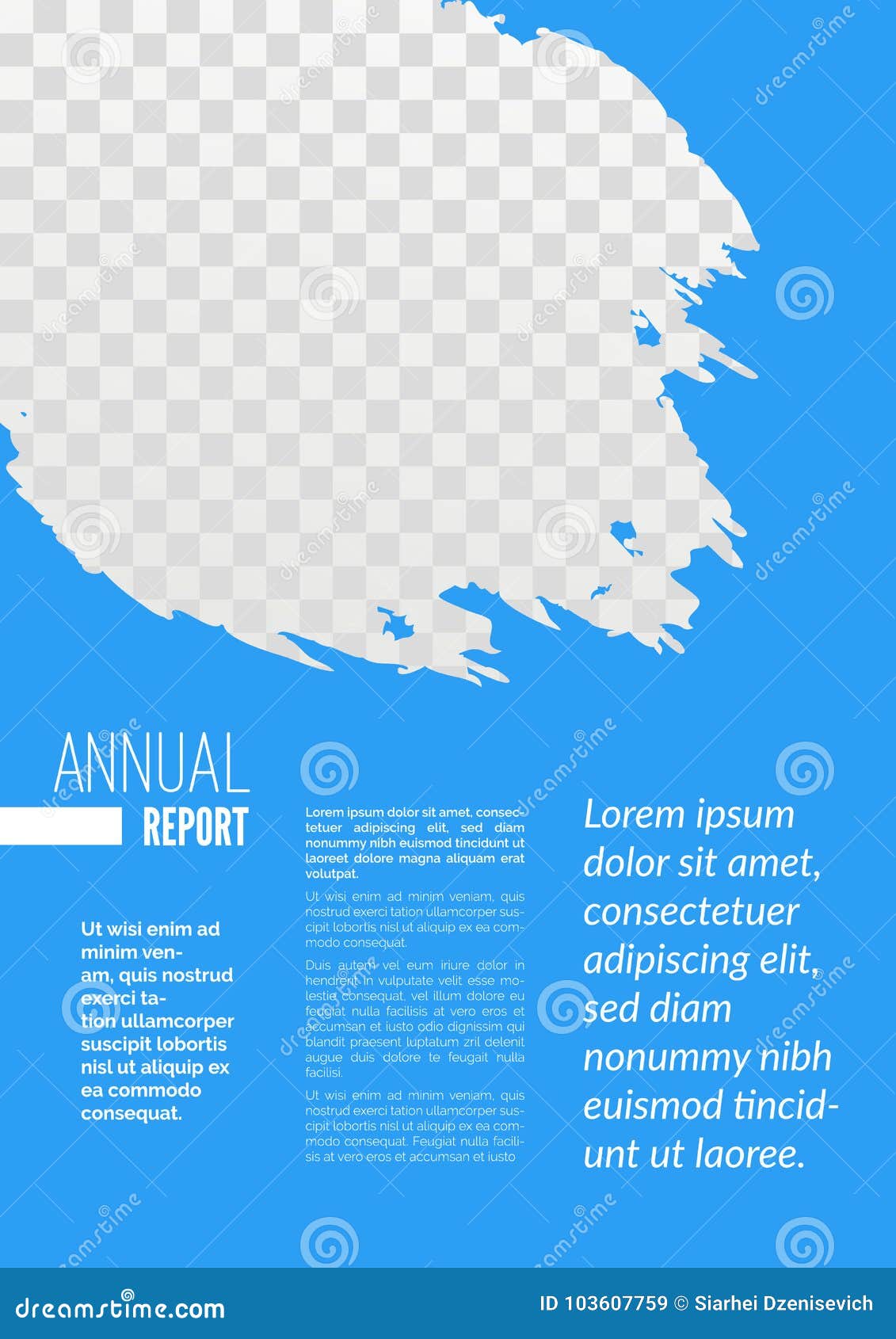 Annual Report Page Abstract Design Template Stock Vector - Illustration ...